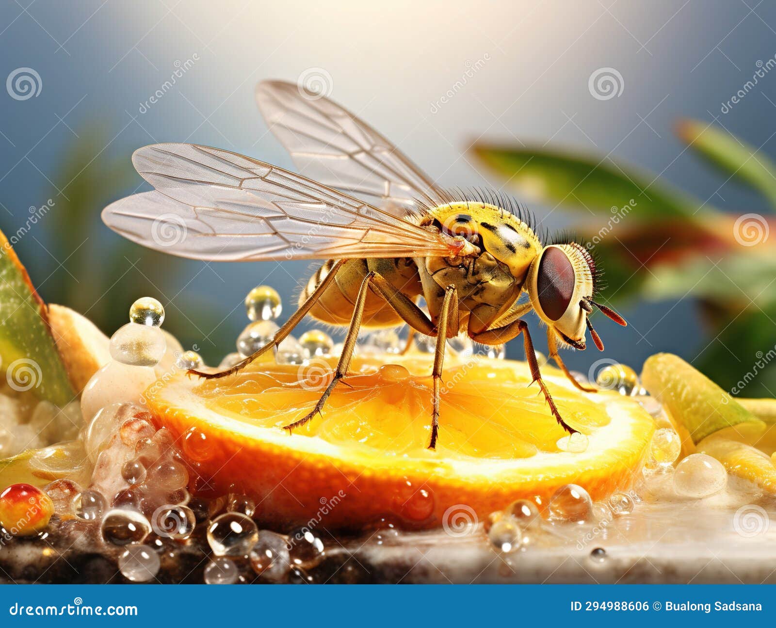 Fruit Fly stock illustration. Illustration of beautiful - 294988606