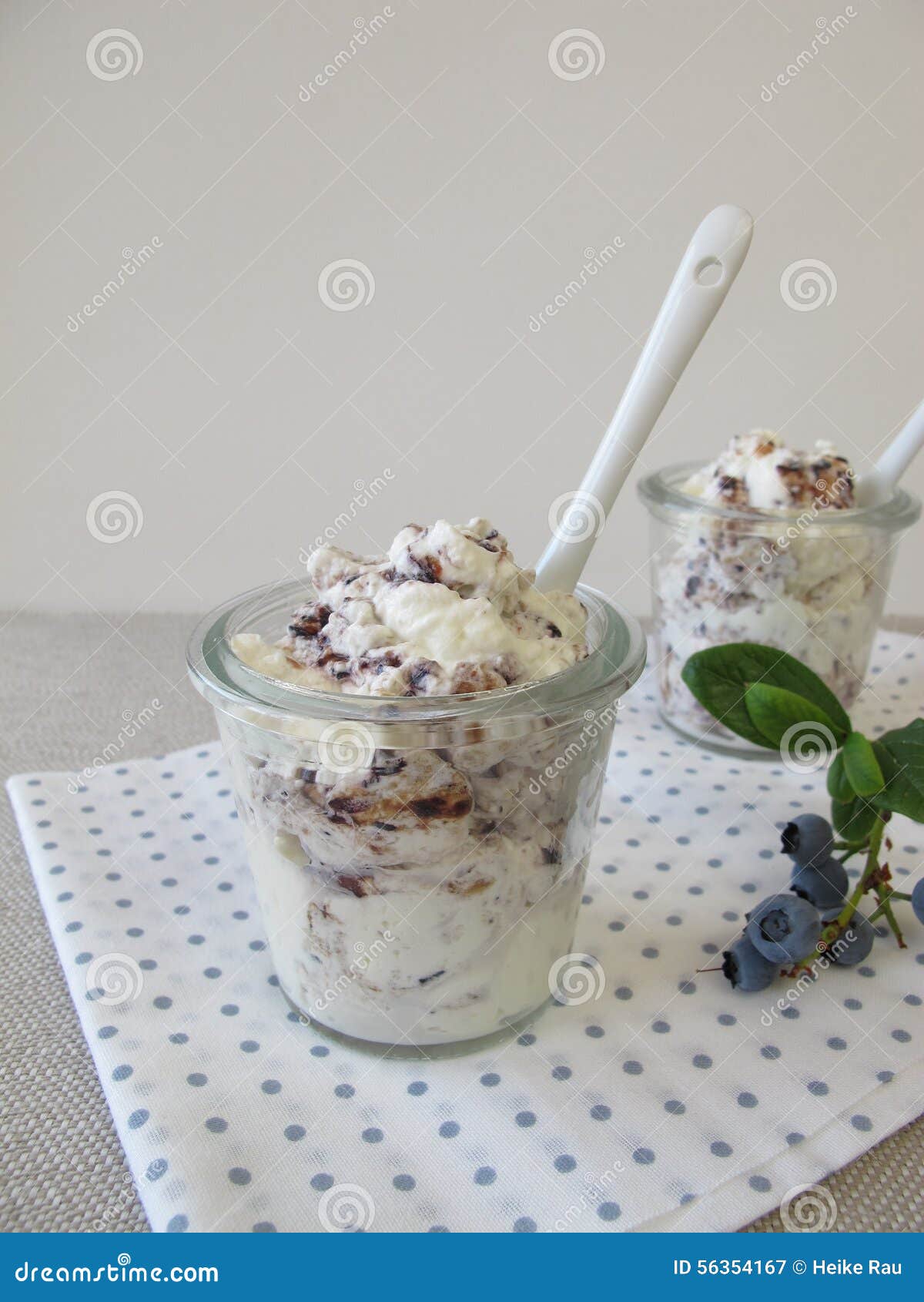Fruit Fool with Blueberries Stock Image - Image of dessert, blueberries ...