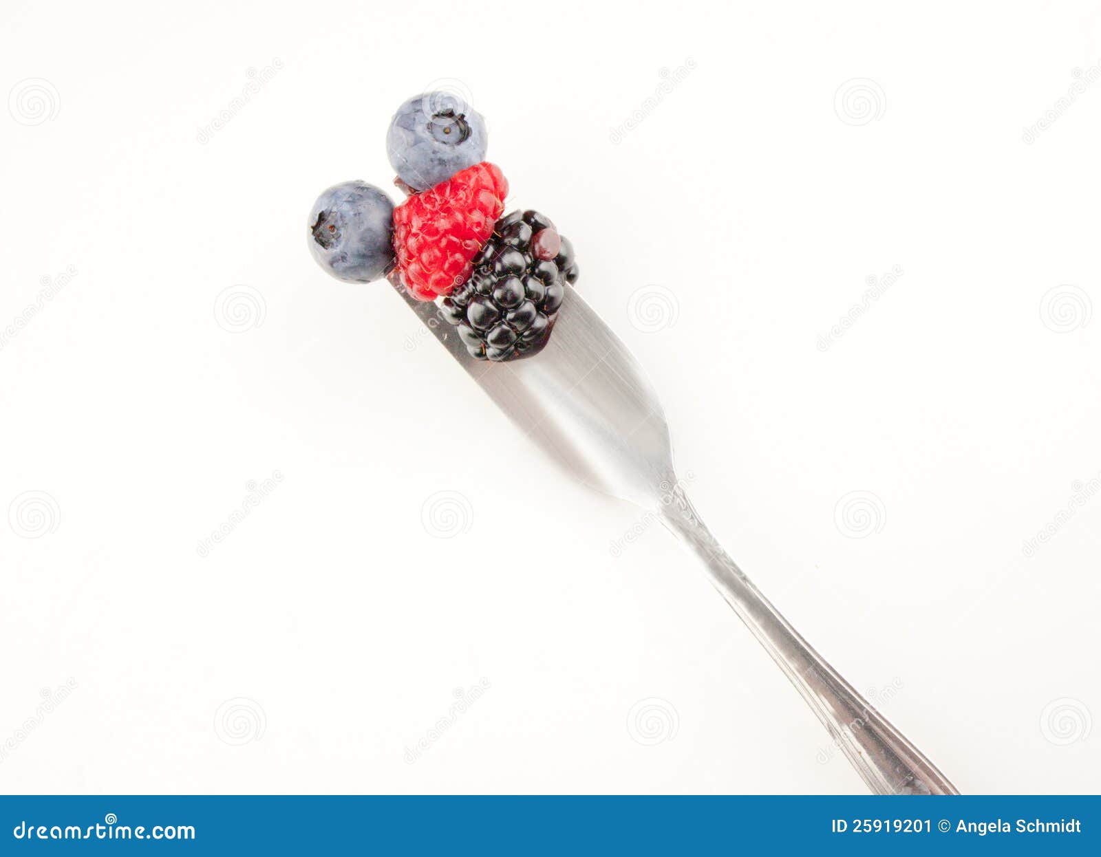 Fruit on a Fork stock image. Image of blueberry, silverware - 25919201
