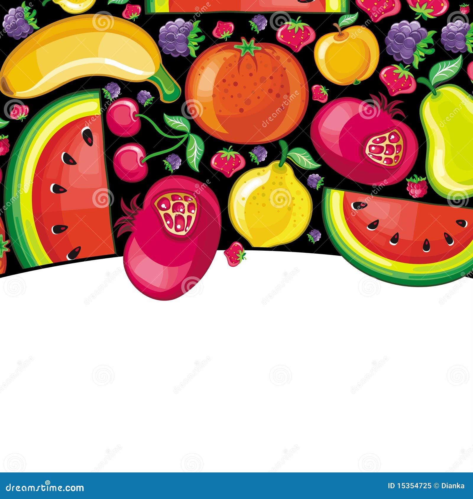 Fruit frame stock vector. Illustration of framework, abstract - 15354725