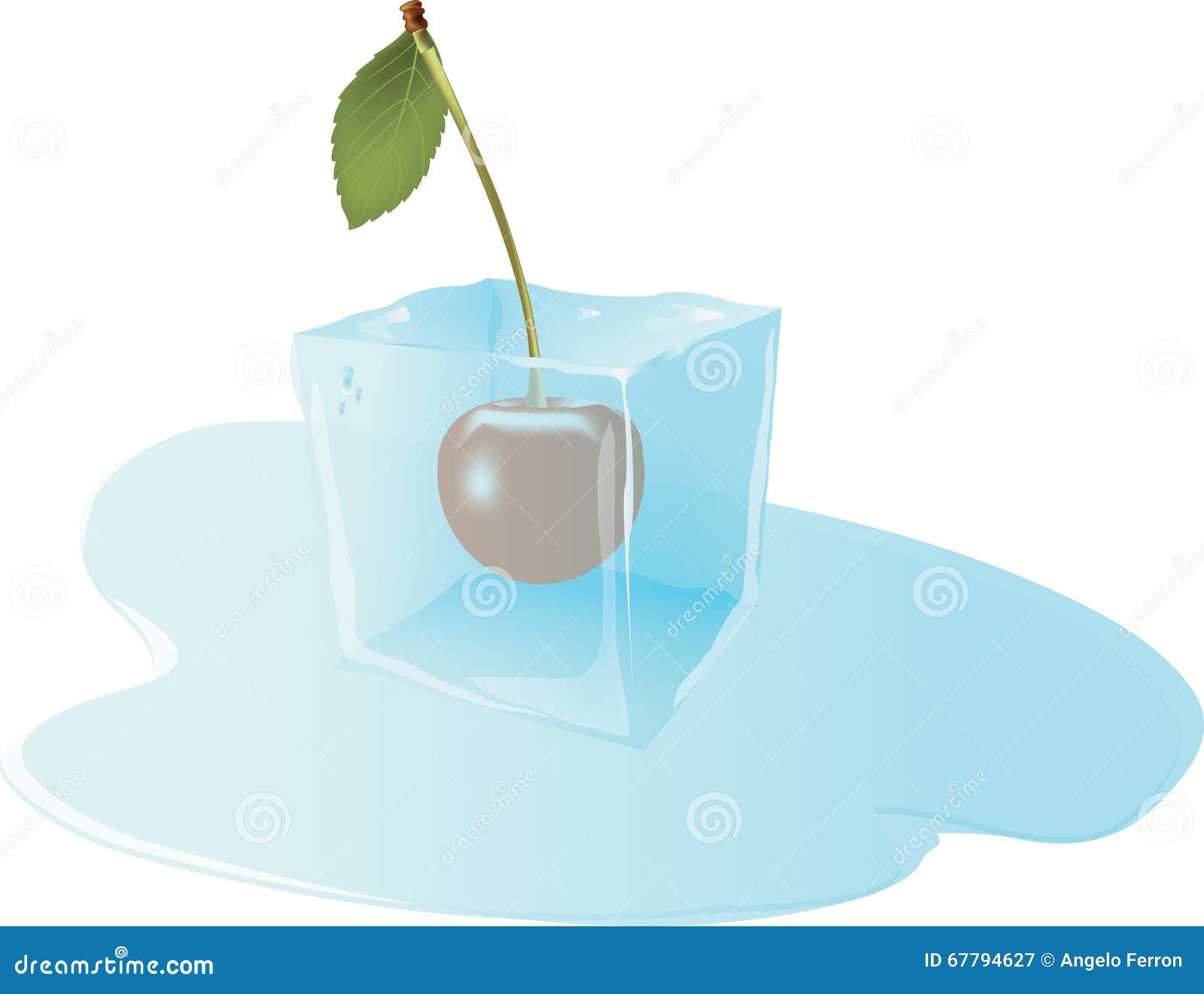 Fruit Frozen Yogurt. Explosion Of Fruit Flavours. Isolated On Blue ...