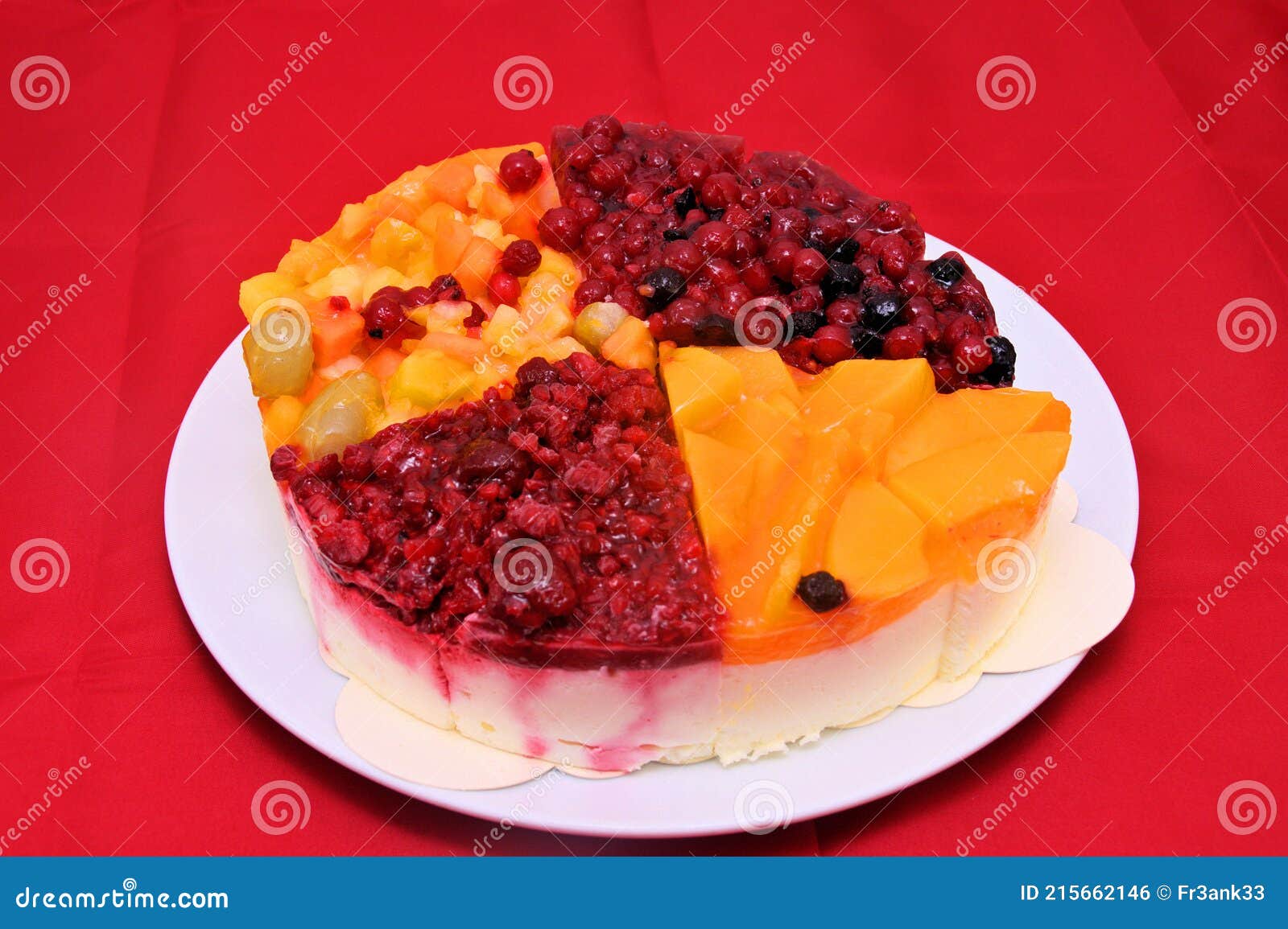 Fruit Gateau Assortment stock photo. Image of fruit - 215662146