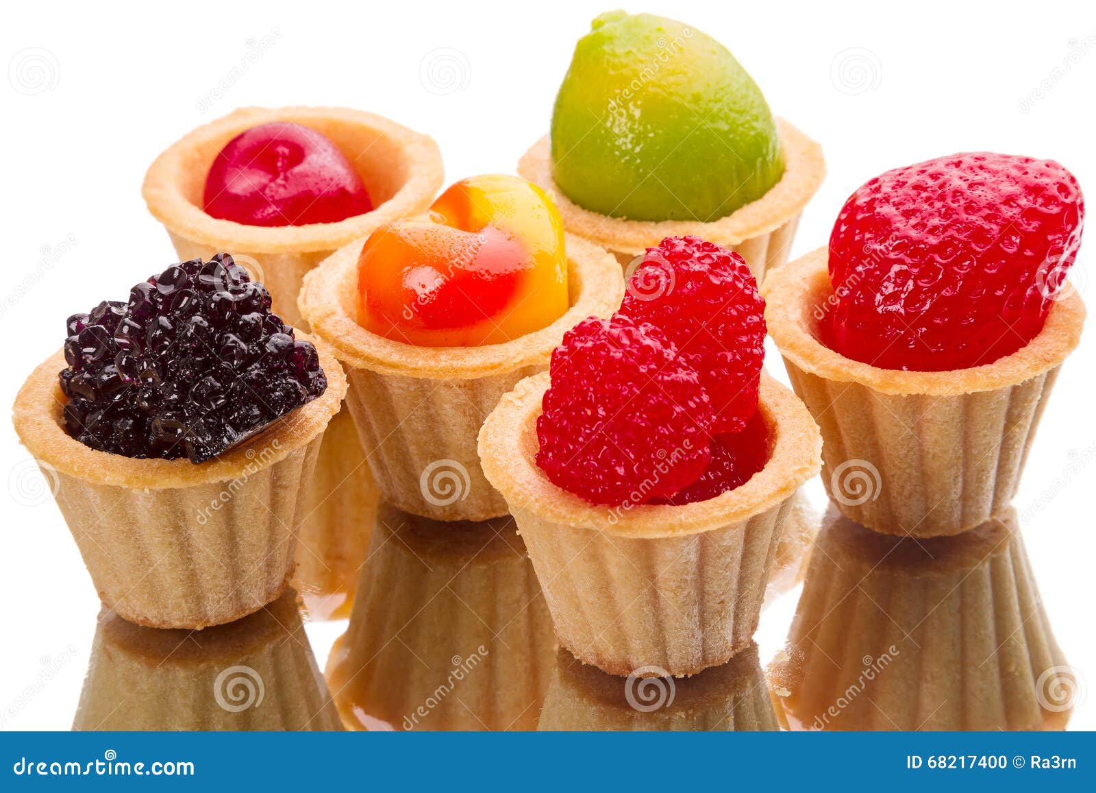 Fruit Gelatin Figures and Tartlets Stock Photo - Image of jujube, pear ...