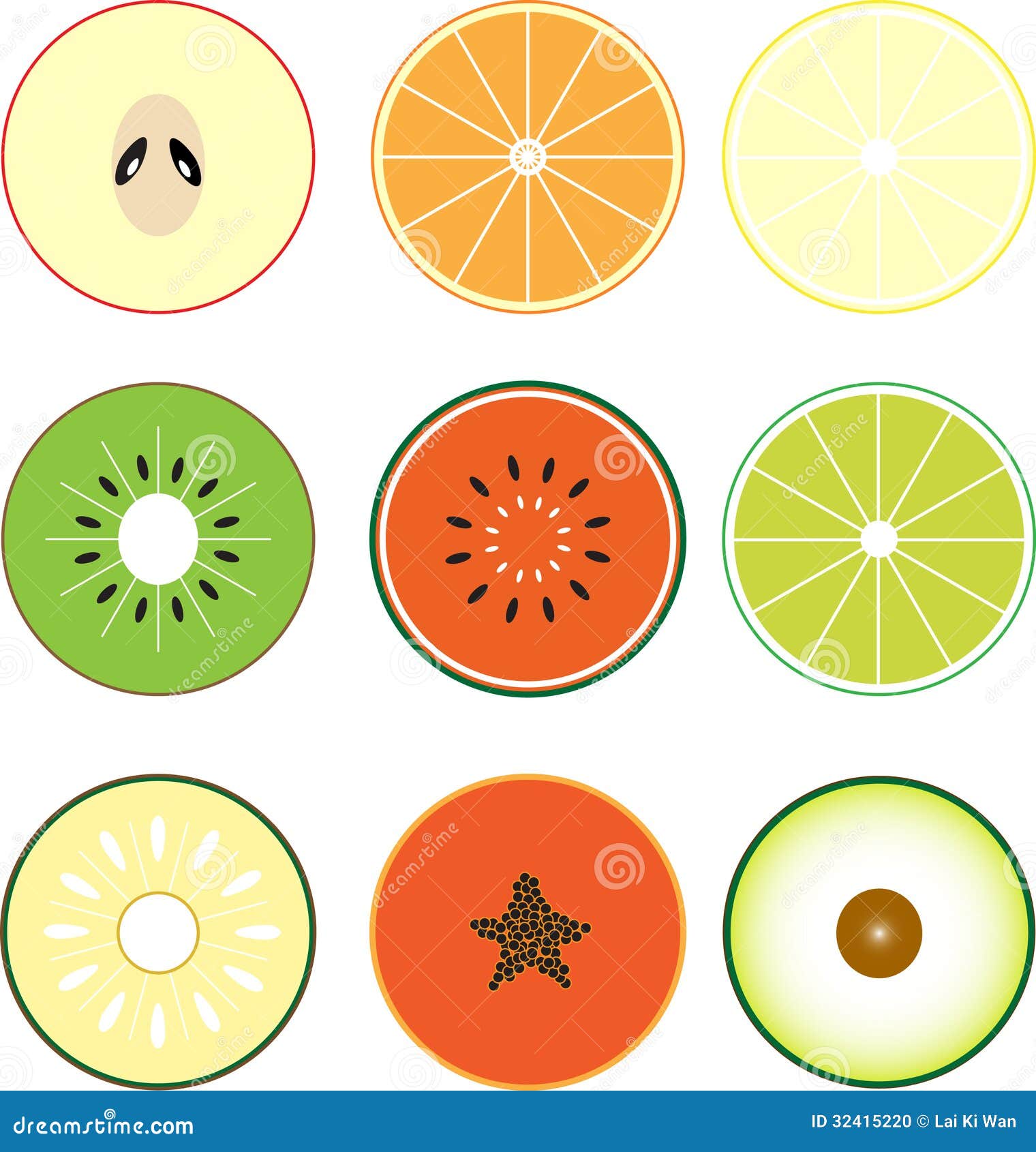 Fruit in half stock vector. Illustration of punch, orange - 32415220