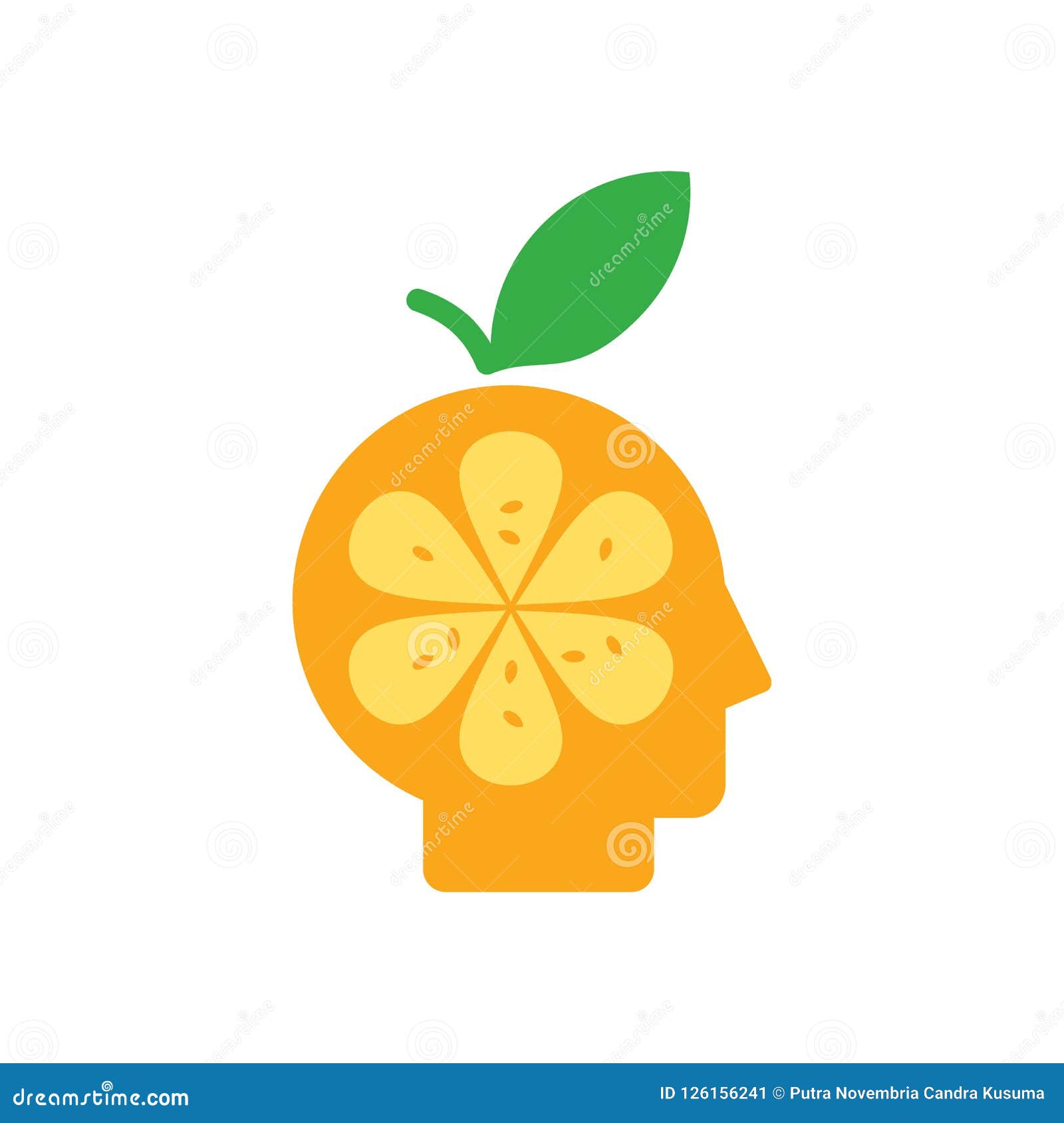 Fruit Head Logo Icon Design Stock Vector - Illustration of avatar, icon ...