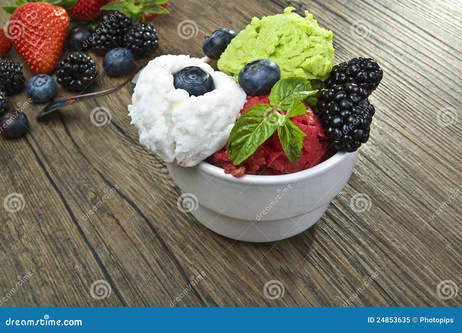 Fruit ice cream stock image. Image of natural, lemon - 24853635