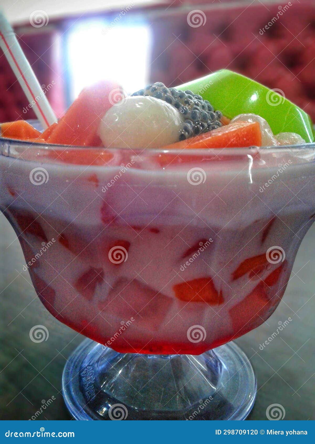 Fruit Ice or Fruit Soup on the Table. Stock Photo - Image of table ...