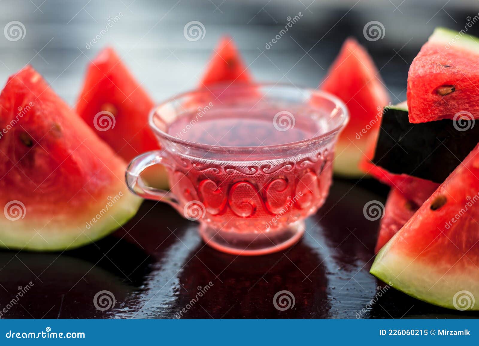 Ice Tea of Watermelon Seeds in a Transparent Glass Cup on Wooden ...
