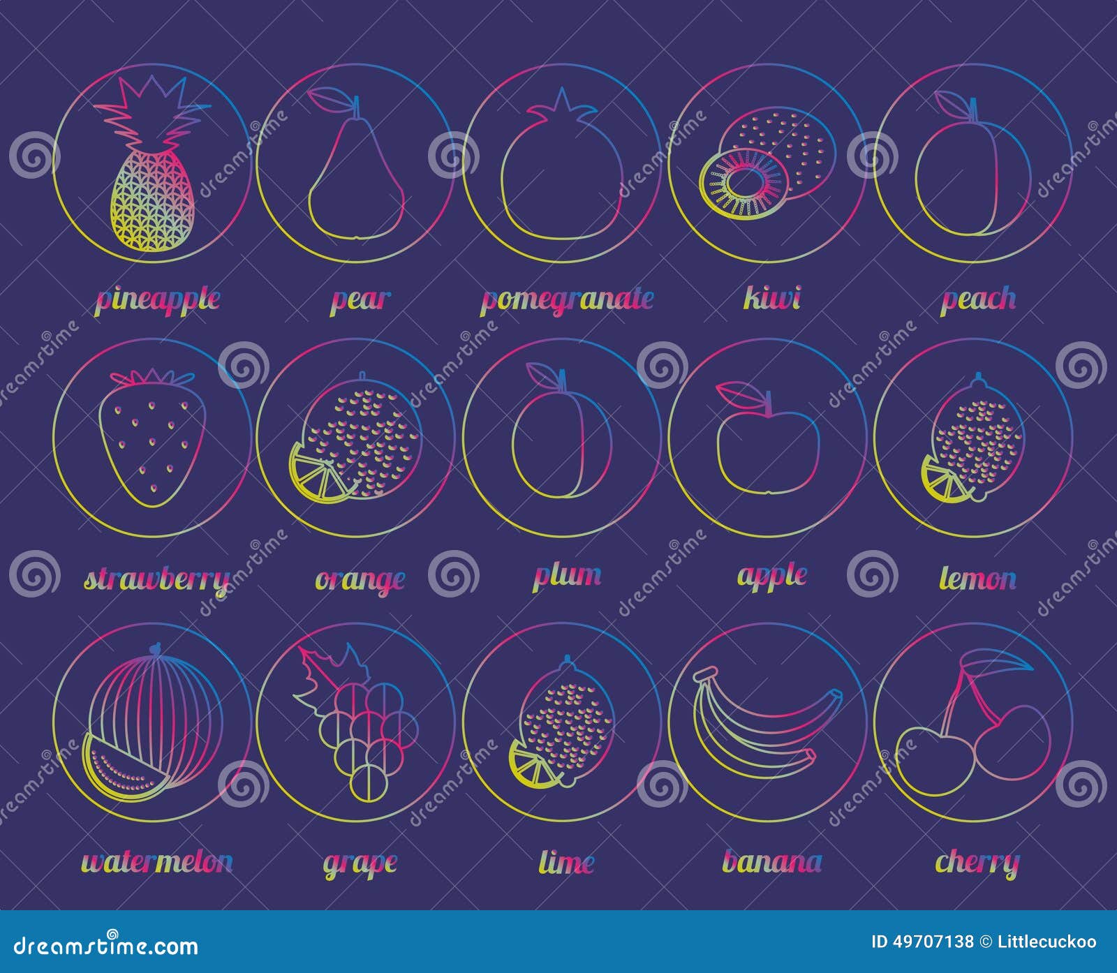 Fruit Icon. the Image of Fruits and Berries Symbol Stock Vector ...