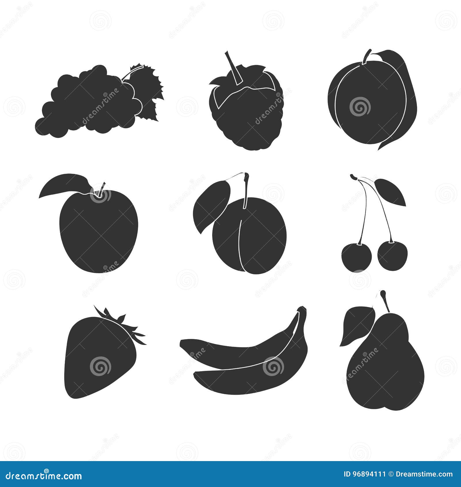 Fruit icon power stock vector. Illustration of strawberry - 96894111