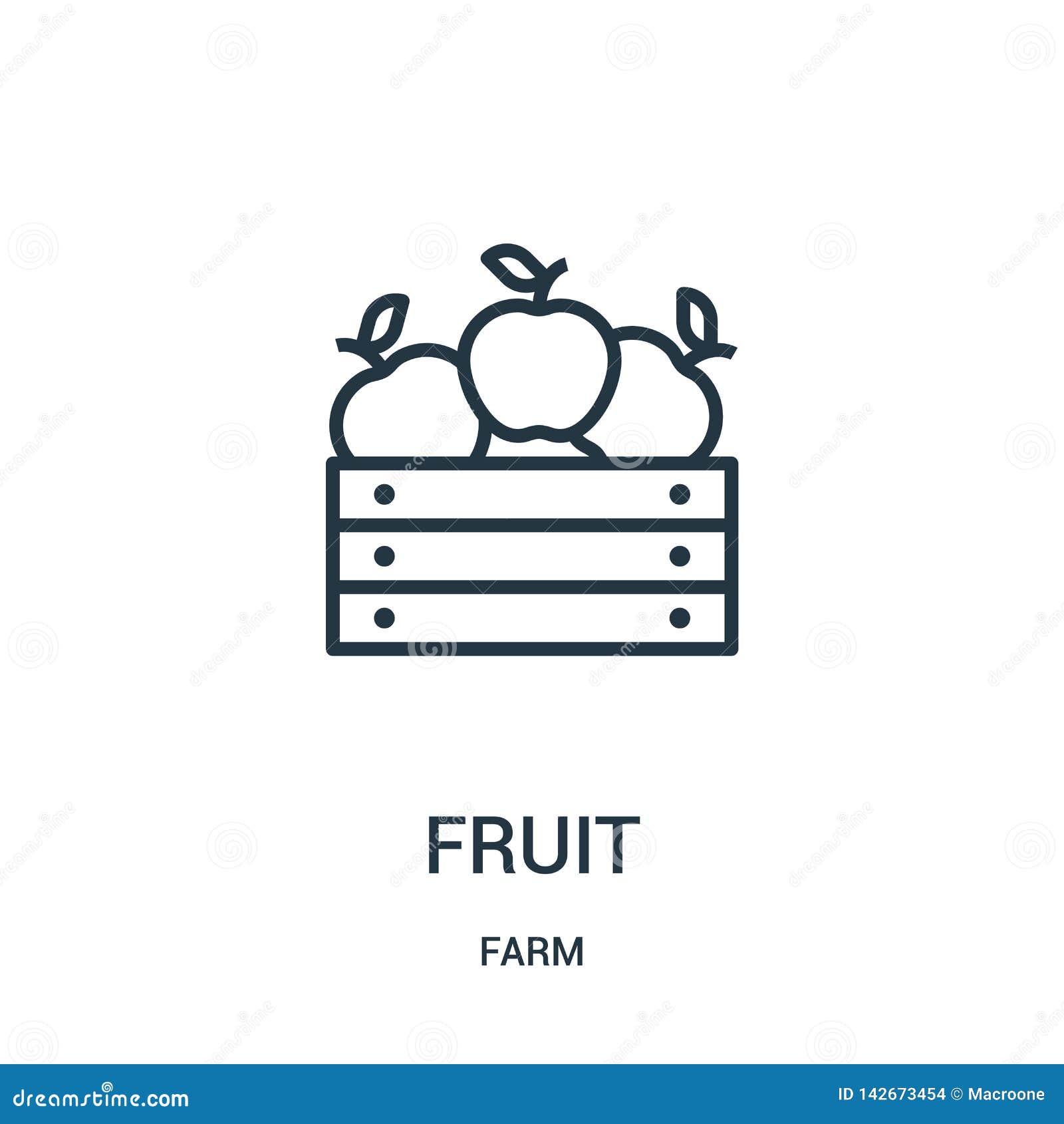 Fruit Icon Vector from Farm Collection. Thin Line Fruit Outline Icon ...