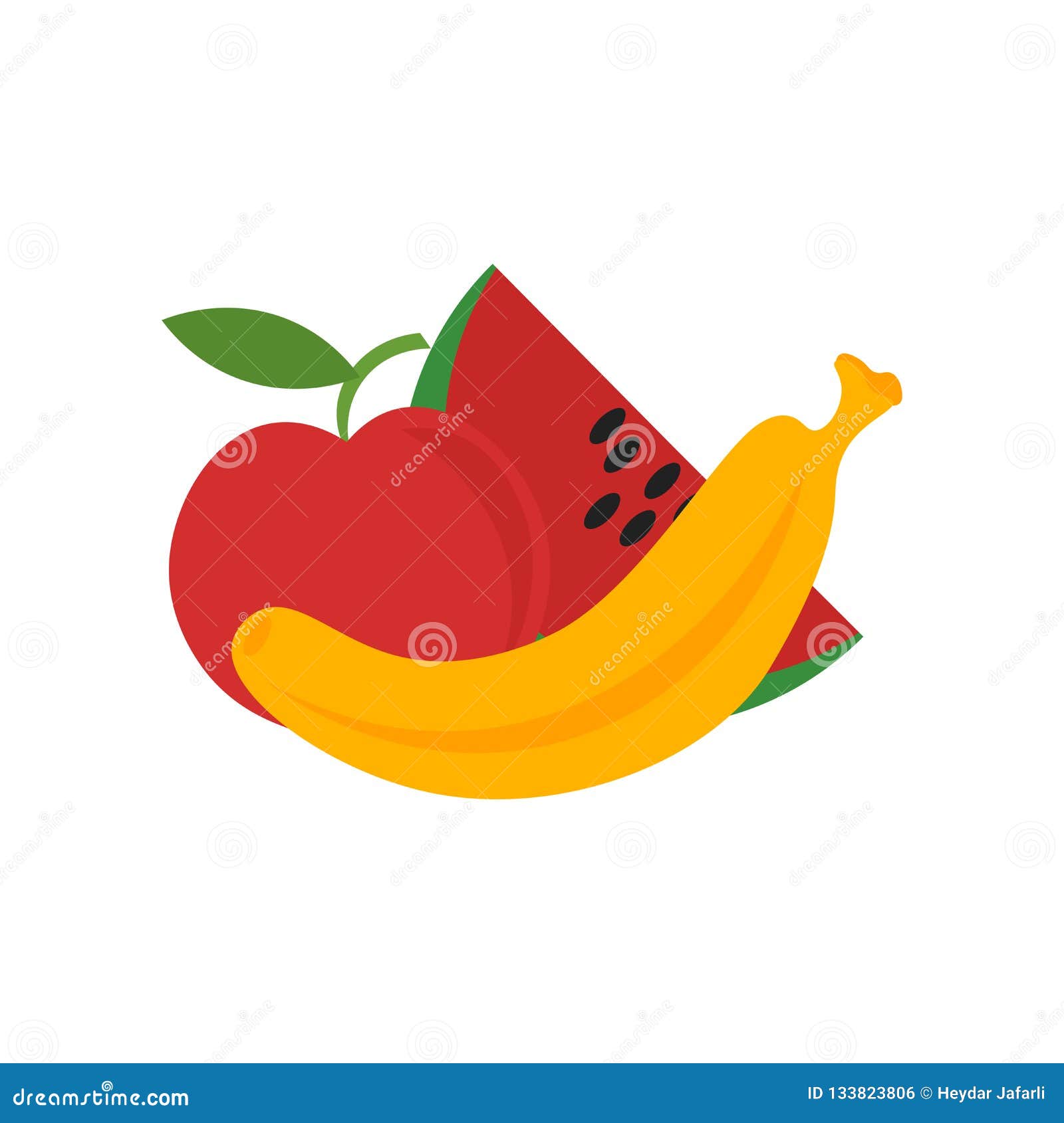 Fruit Icon Vector Isolated on White Background, Fruit Sign Stock Vector ...