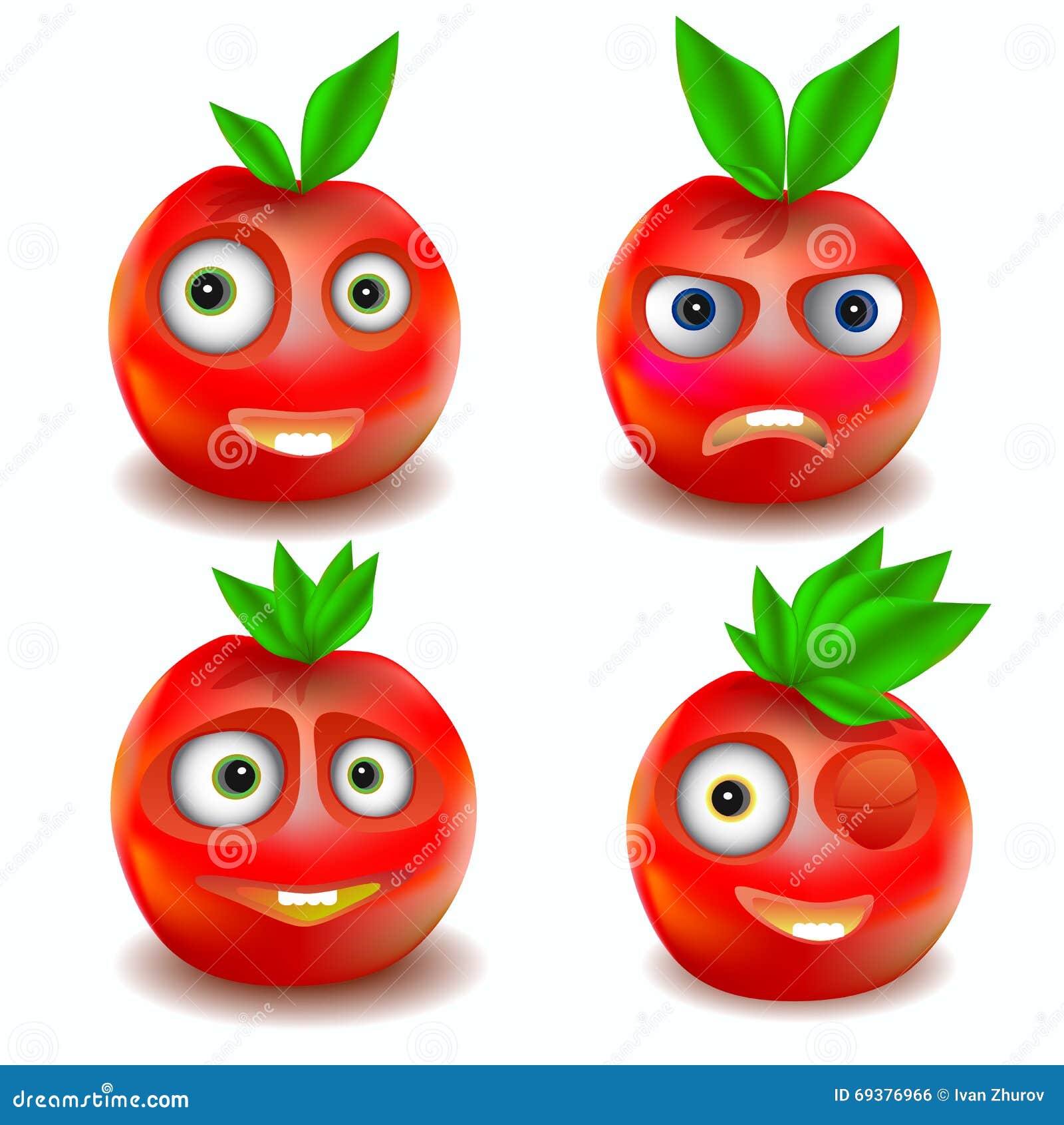 Fruit icons with emotions stock illustration. Illustration of ...