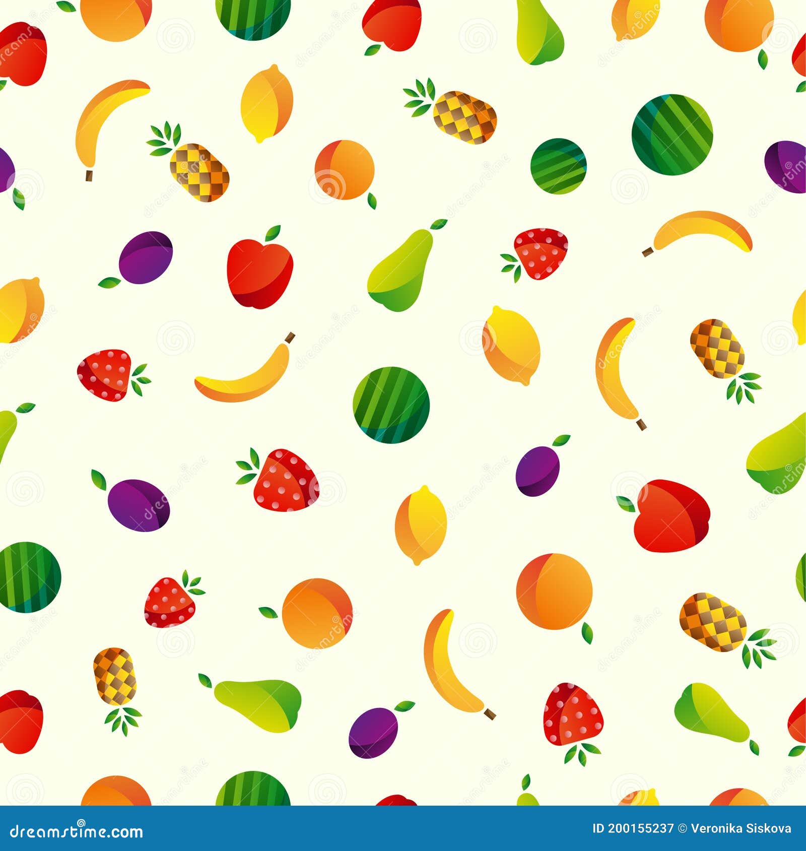 Fruit Icons Seamless Texture Stock Vector - Illustration of banana ...