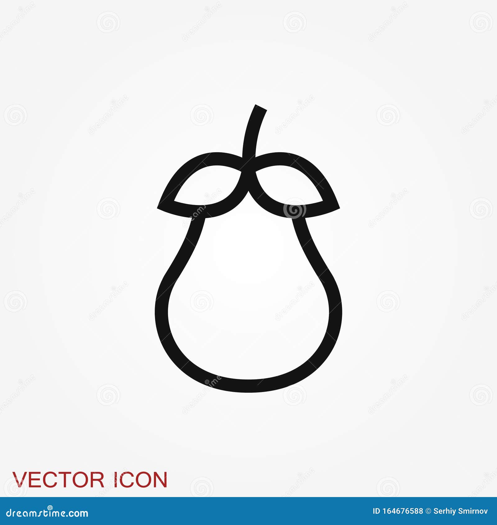 Fruit Icons, Vector Symbol of Food Signs Stock Illustration ...