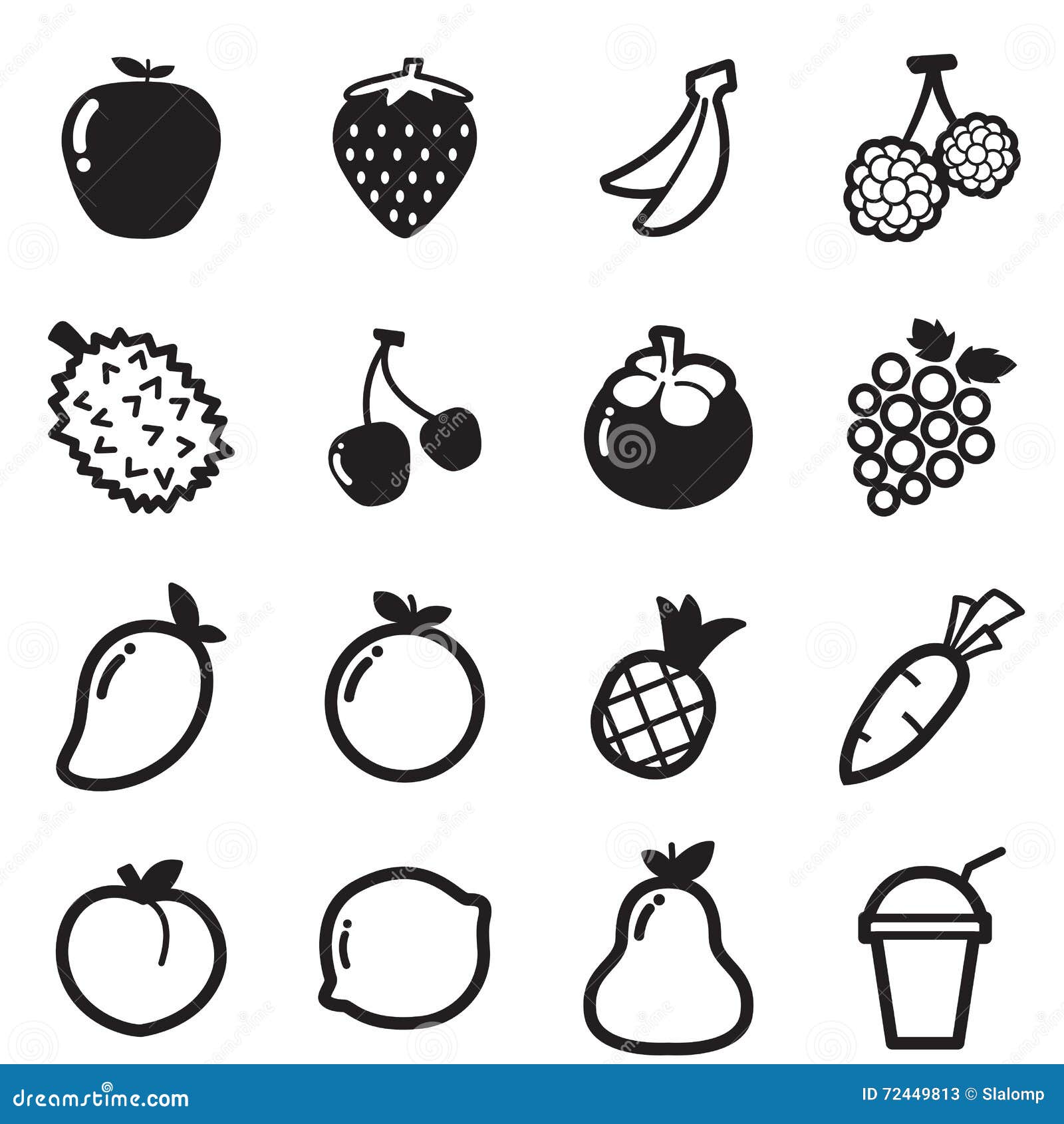 Fruit Icons Vector Symbol Illustration Stock Vector - Illustration of ... Fruit Icons Vector Symbol Illustration Stock Vector - Illustration of ...