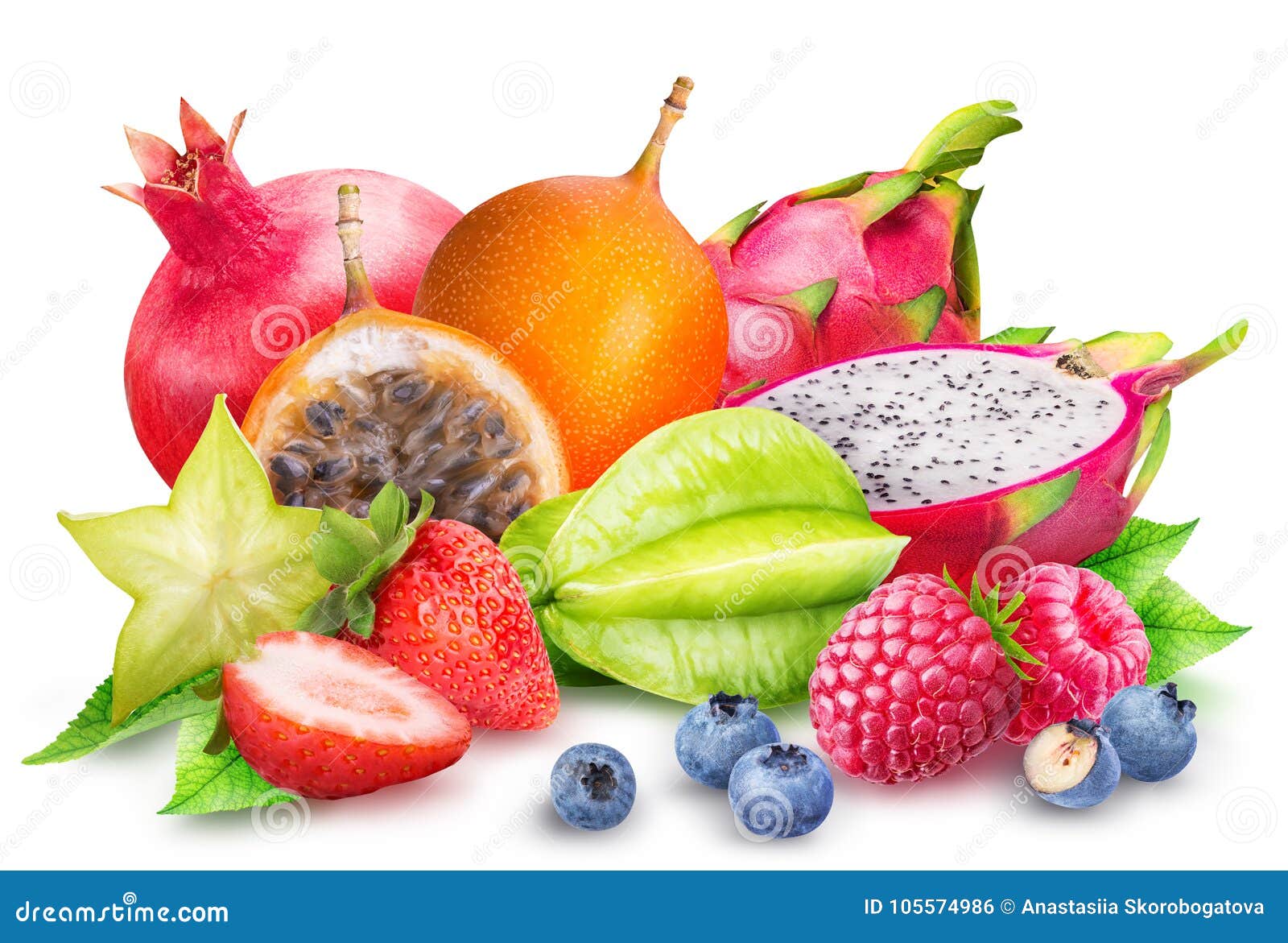 Fruit Isolated on White Background Stock Photo - Image of freshness ...