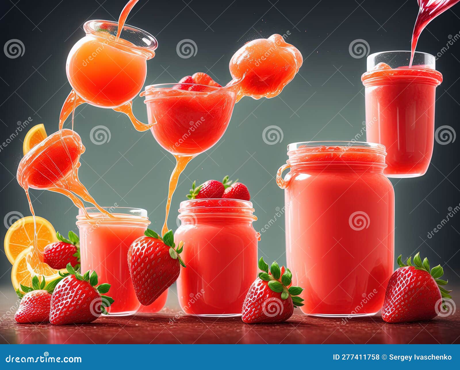 Fruit jam. stock illustration. Illustration of citrus - 277411758