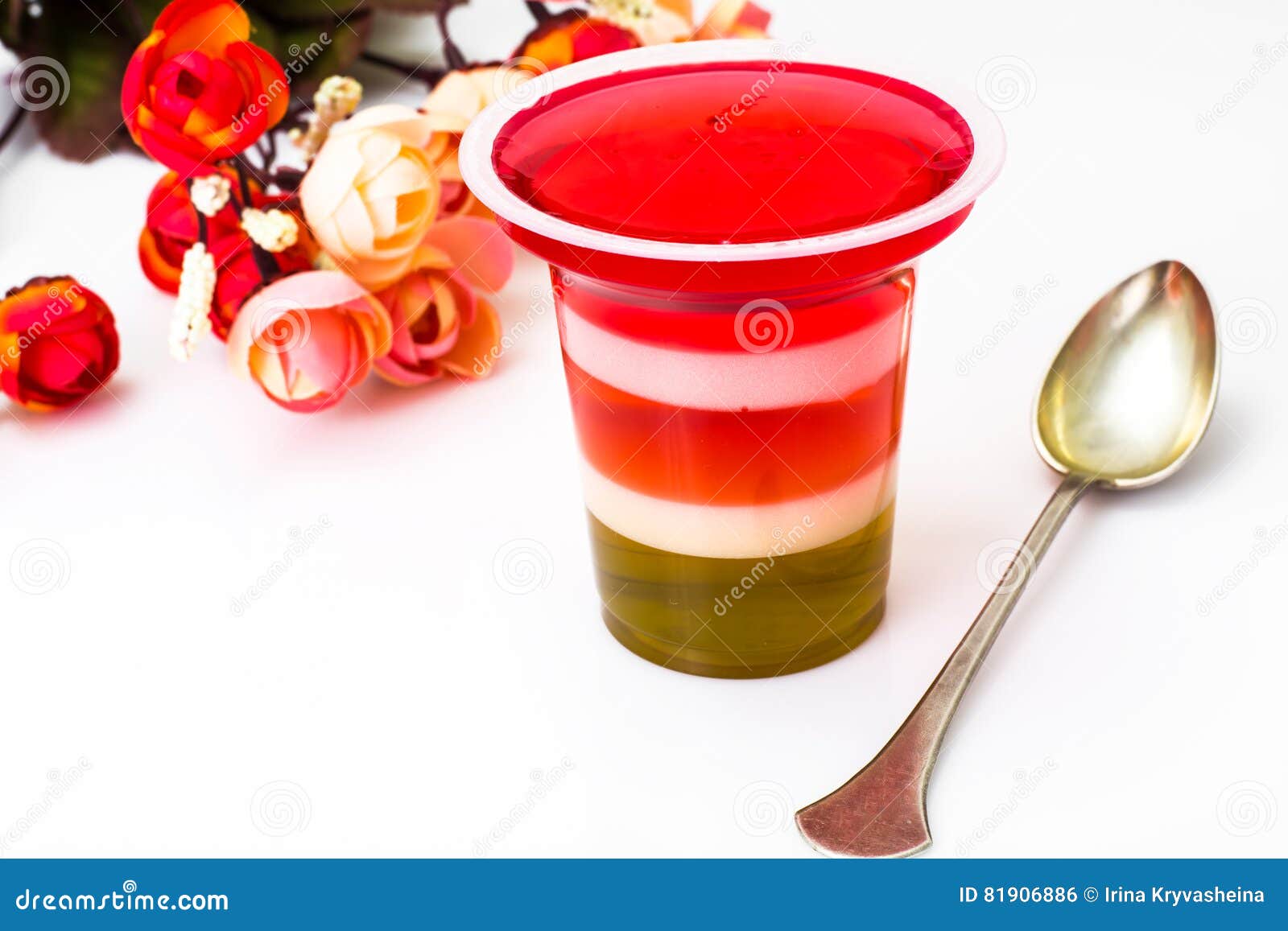 Fruit jelly puff stock photo. Image of layered, gelatin - 81906886