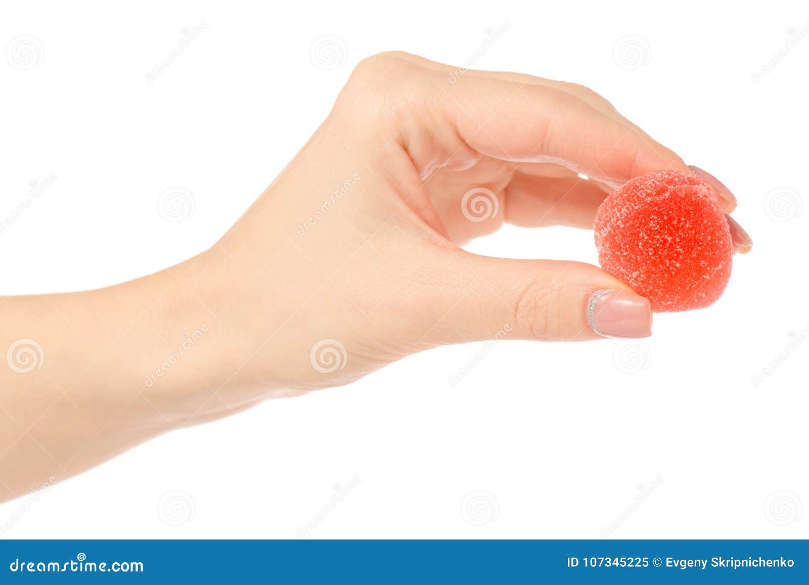 Fruit Jelly in Sugar in Hand Stock Image - Image of berry, background ...