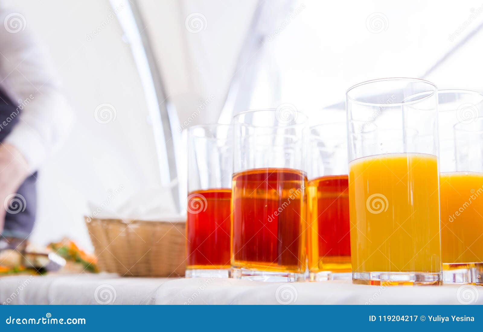 Fruit Juice on a Banquet Table Stock Image - Image of beverage, luxury ...