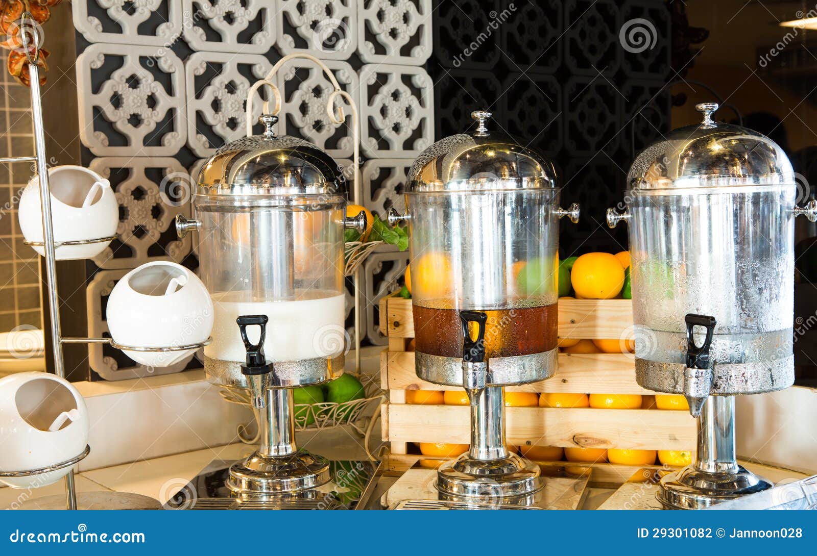 Fruit Juice on Buffet Table Stock Photo - Image of appetizer, cater ...