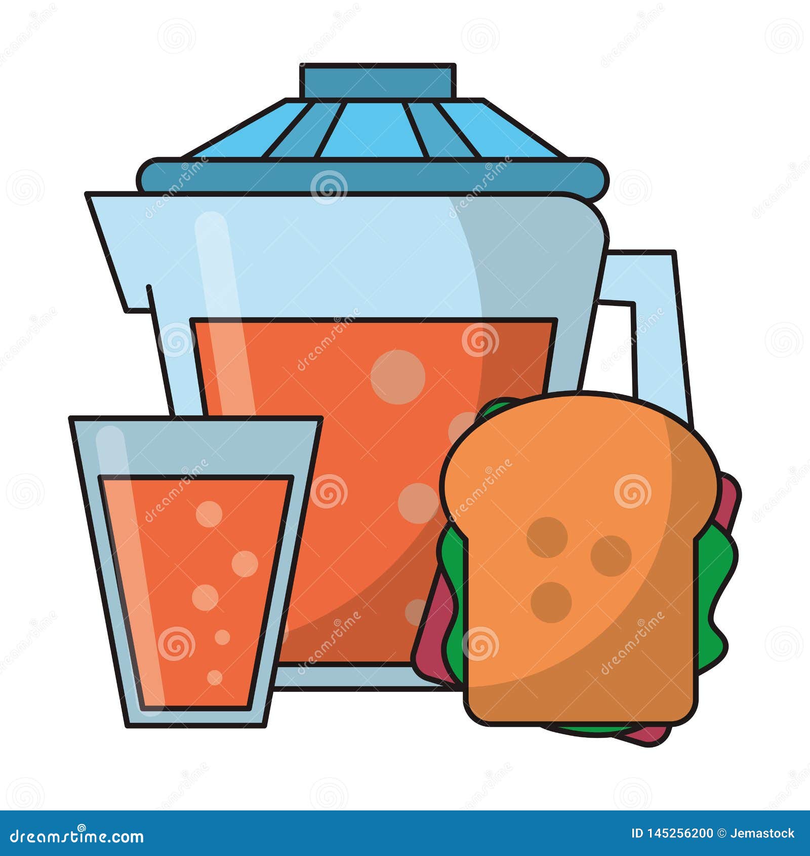 Fruit juice healthy drinks stock vector. Illustration of juice - 145256200