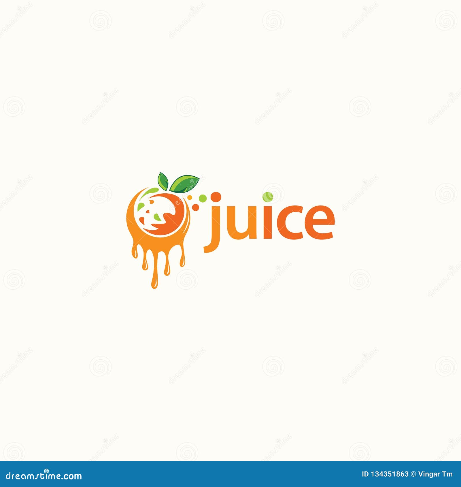 Fruit Juice Logo Design. Fresh Drink Logo - Vector Stock Illustration ...