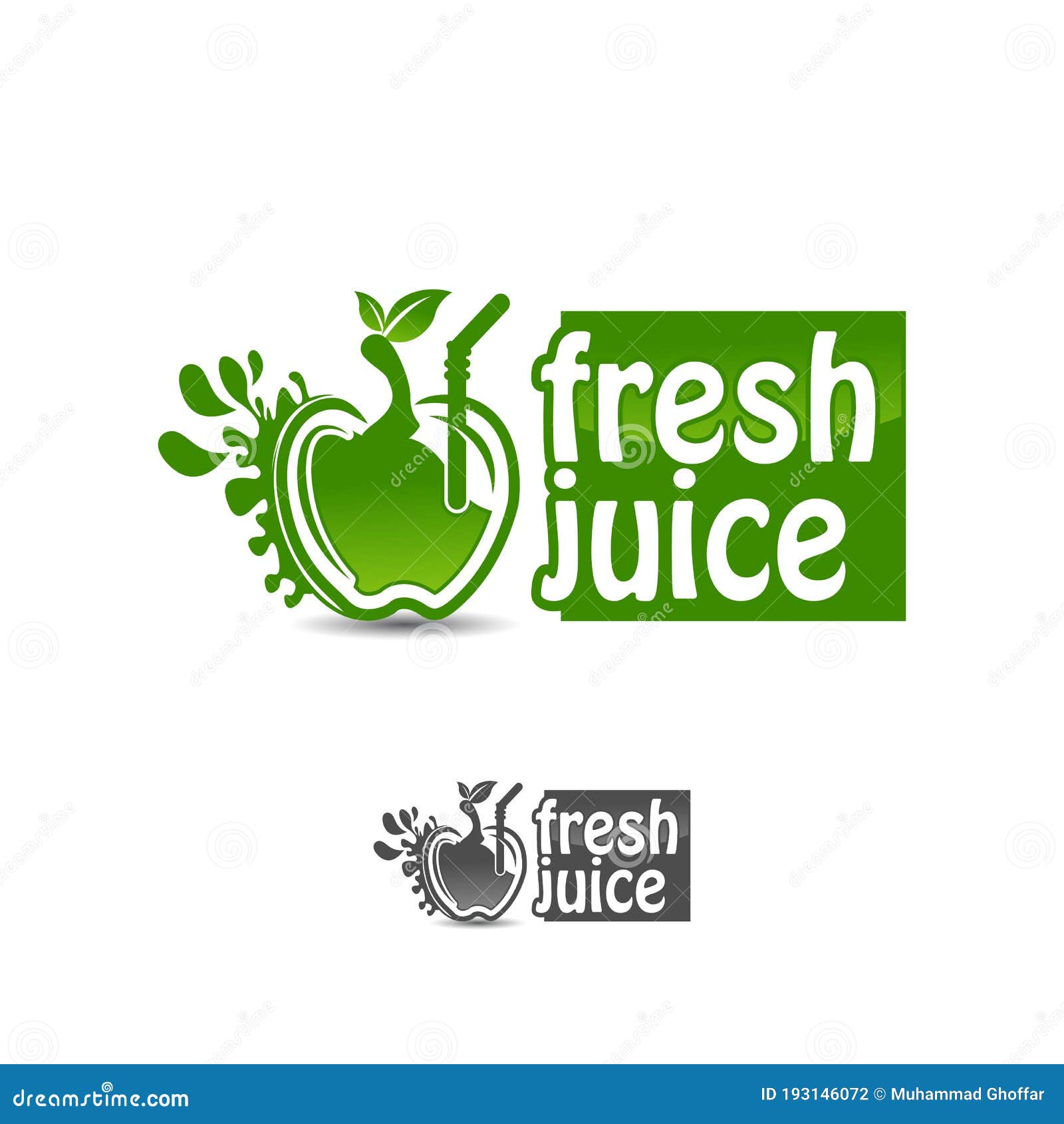 Fruit Juice Logo. Fresh Drink Logo. Vector Illustration, Fresh Juice ...