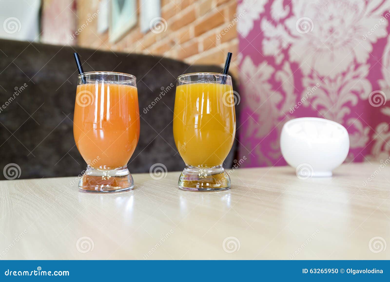 Fruit Juice on Table in a Cafe Stock Photo - Image of juicy, natural ...