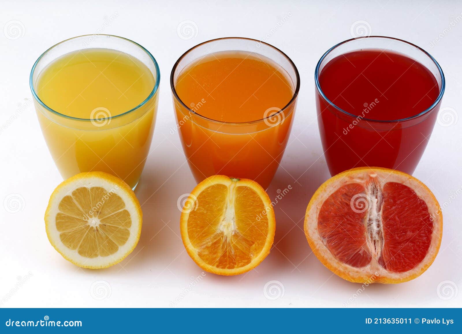 Fruit Juices of Different Color White Background Stock Image - Image of ...
