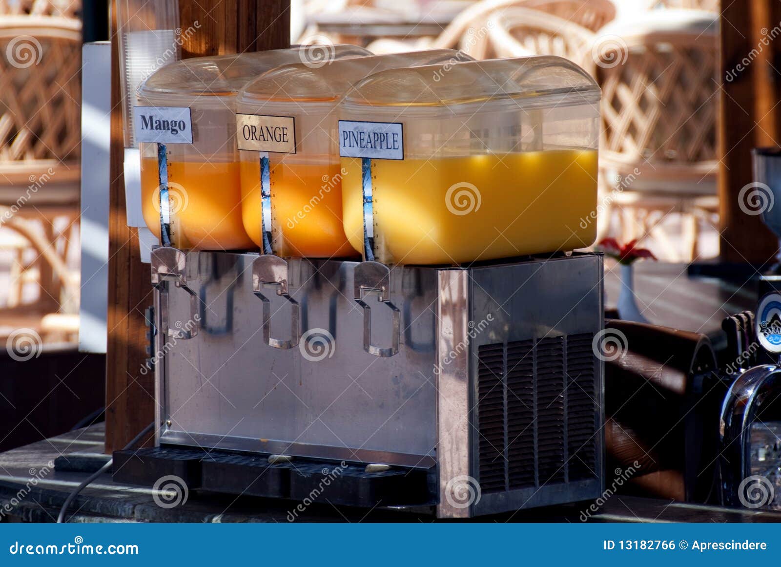 Fruit juices dispenser stock photo. Image of fruits, juice - 13182766