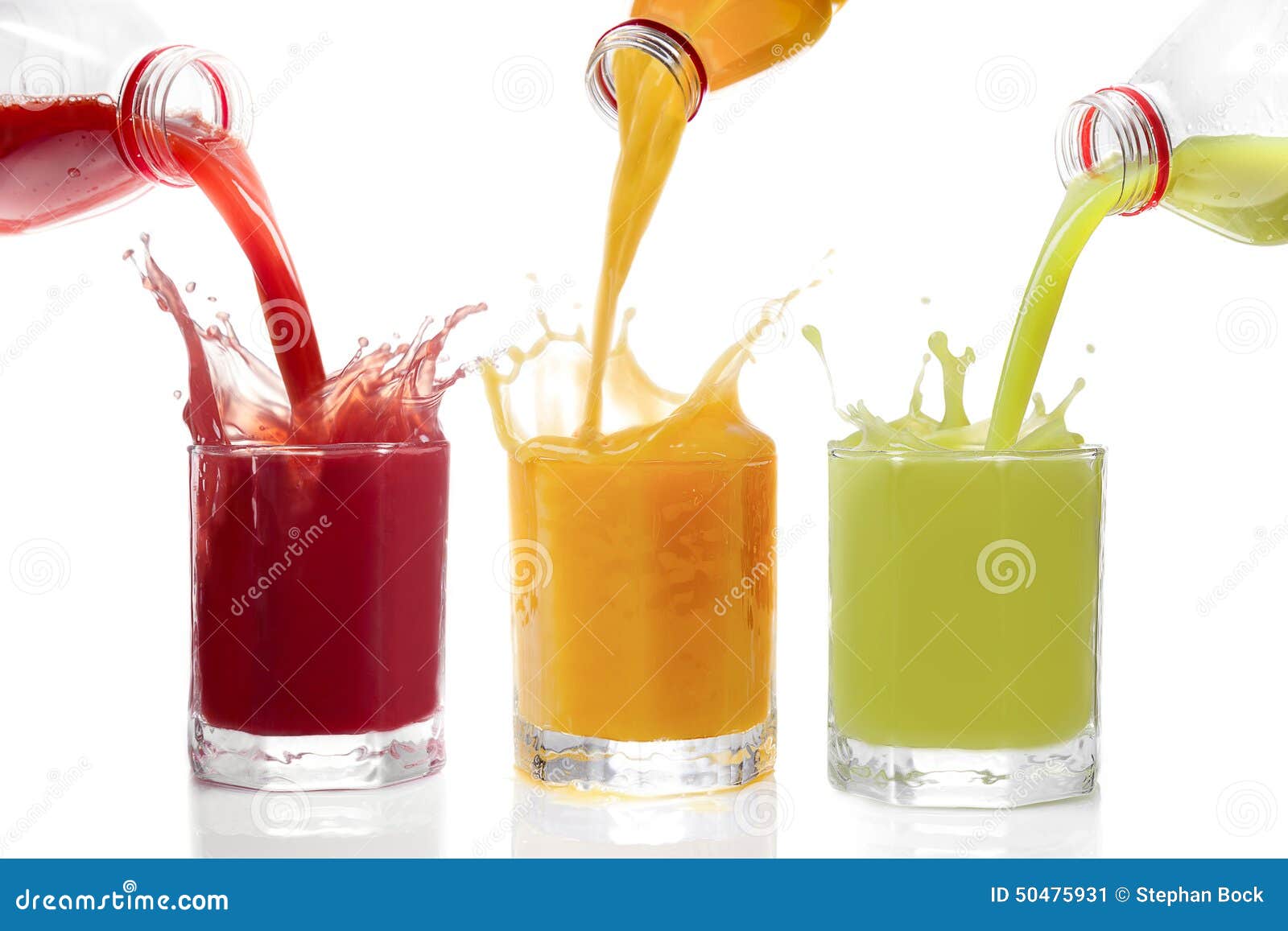 Fruit Juices Poured from Bottles Kiwi, Currants, Orange Stock Image ...