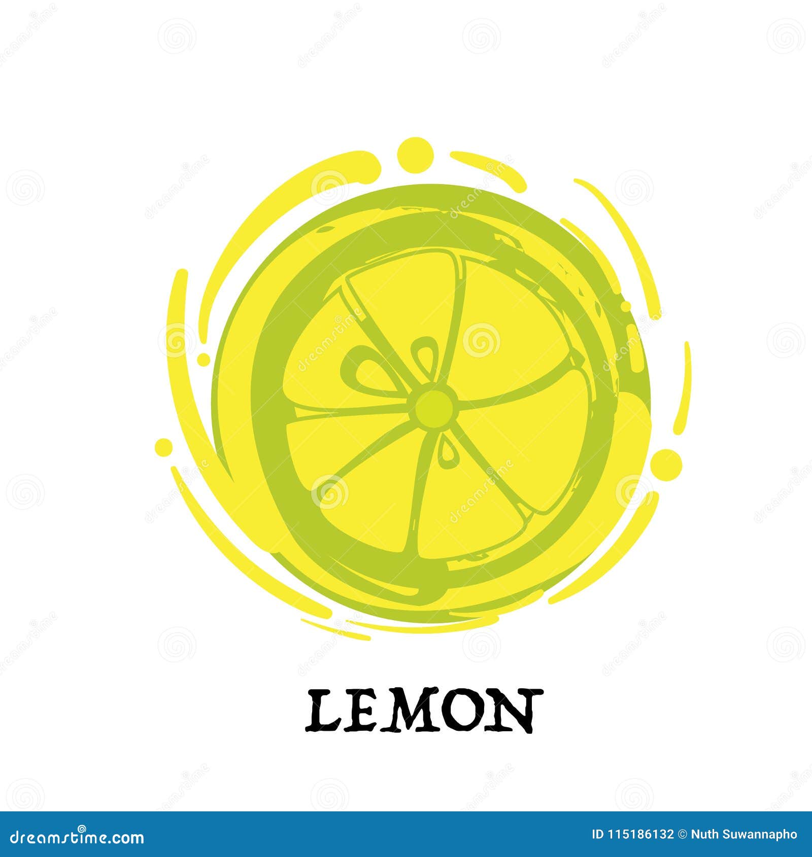 Fruit Lemon Graphic Element Design Icon Symbol Stock Vector ...