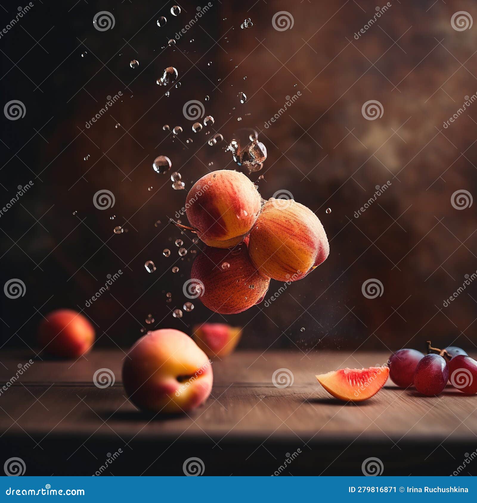 Fruit Levitation. Creative Levitation Food. Generative AI Stock ...
