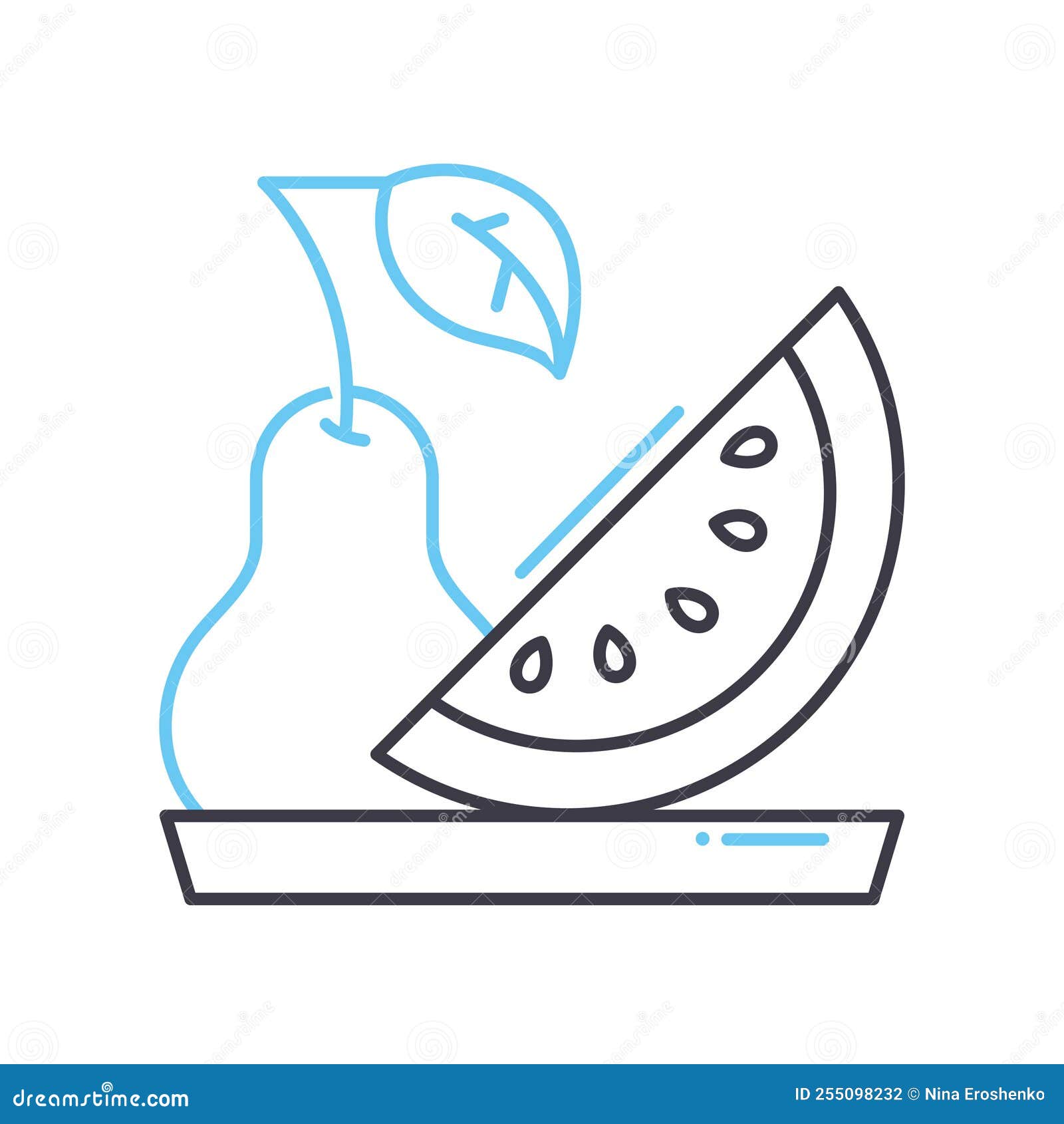 Fruit Line Icon, Outline Symbol, Vector Illustration, Concept Sign ...
