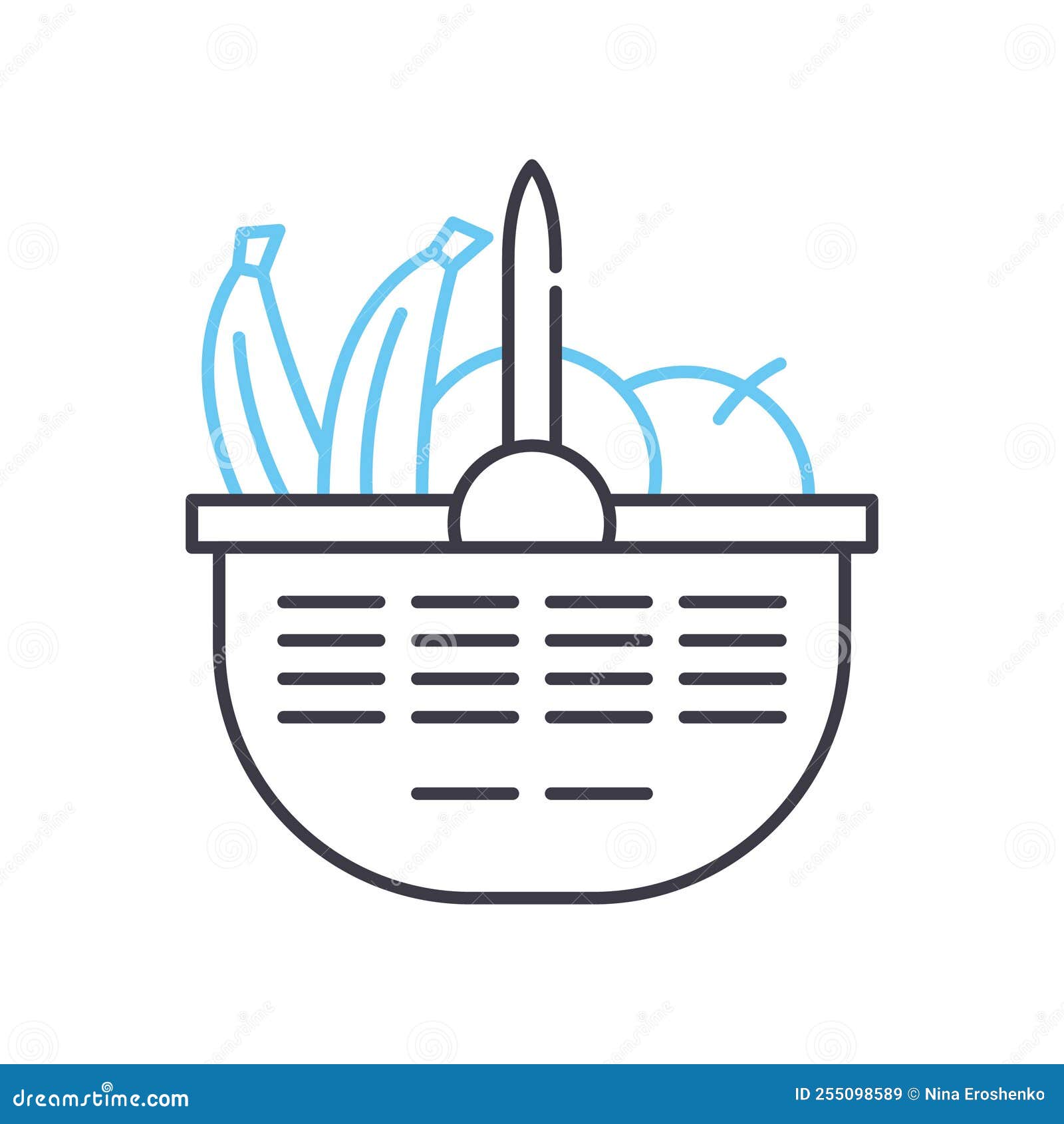 Fruit Line Icon, Outline Symbol, Vector Illustration, Concept Sign ...