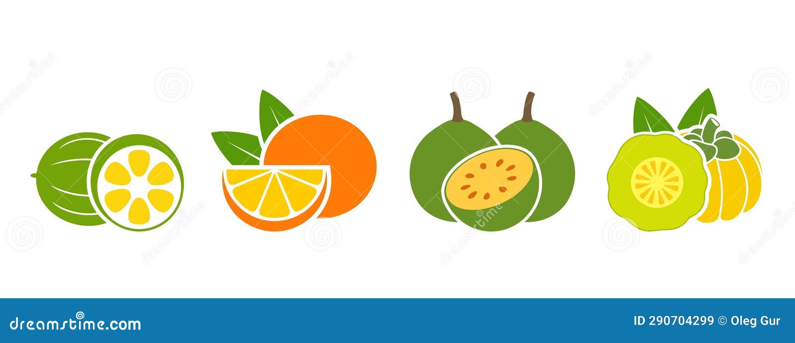 Fruit Logo. Isolated Fruit on White Background Stock Illustration ...