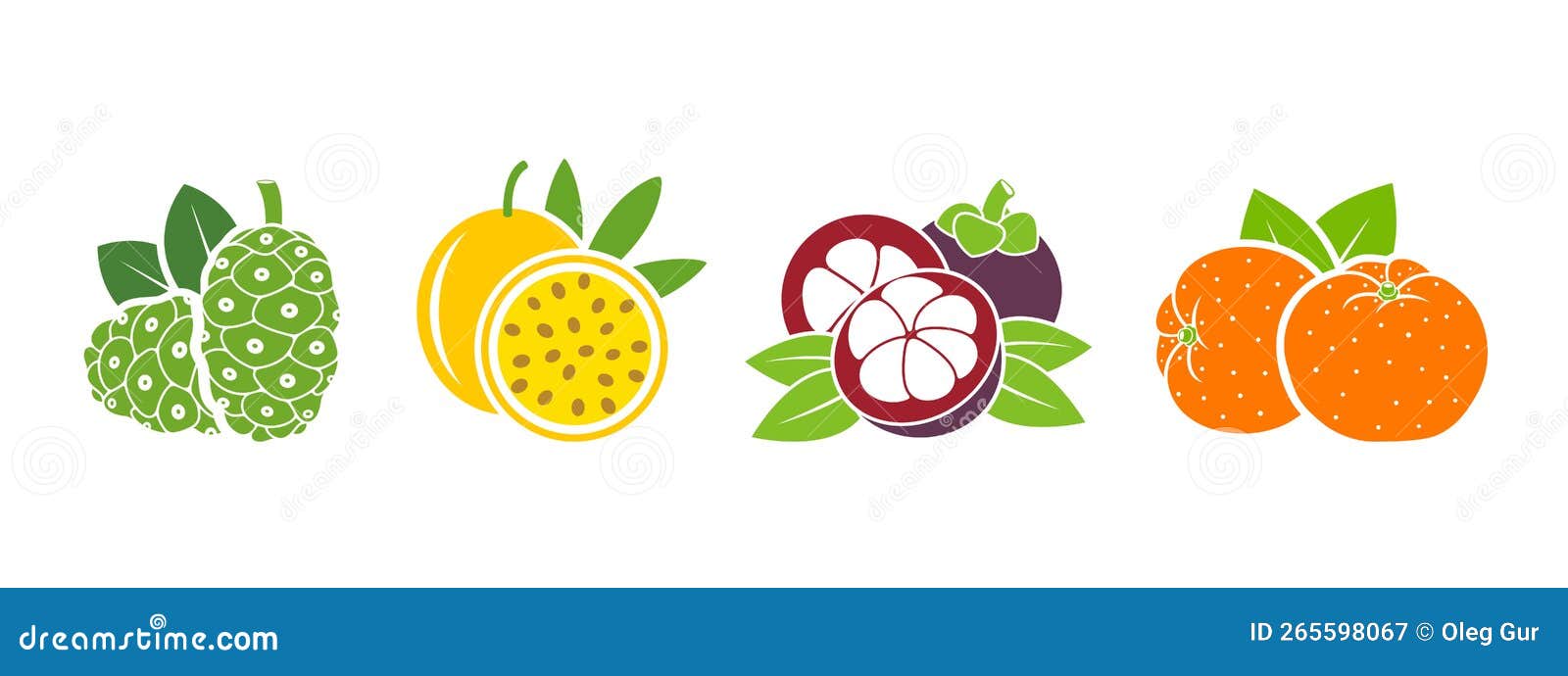 Fruit Logo. Isolated Fruit on White Background Stock Vector ...