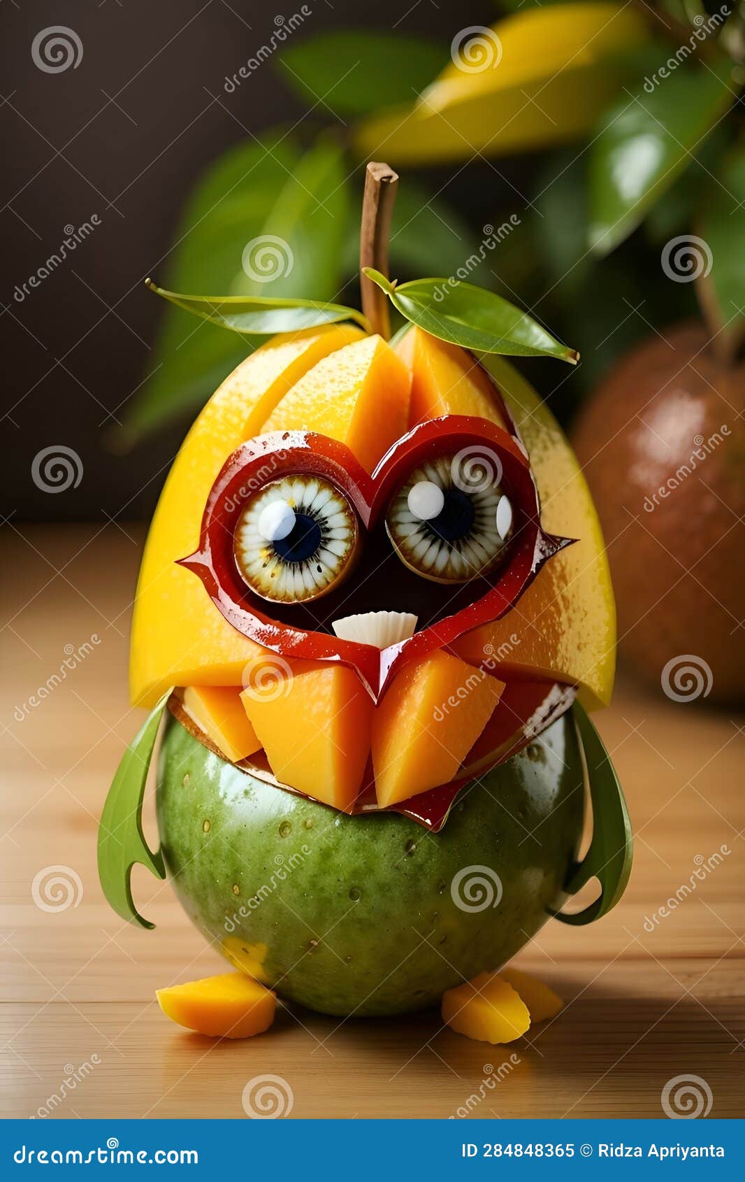 Fruit Mango with Eyes and Mouth Like Monster Design by AI Model ...