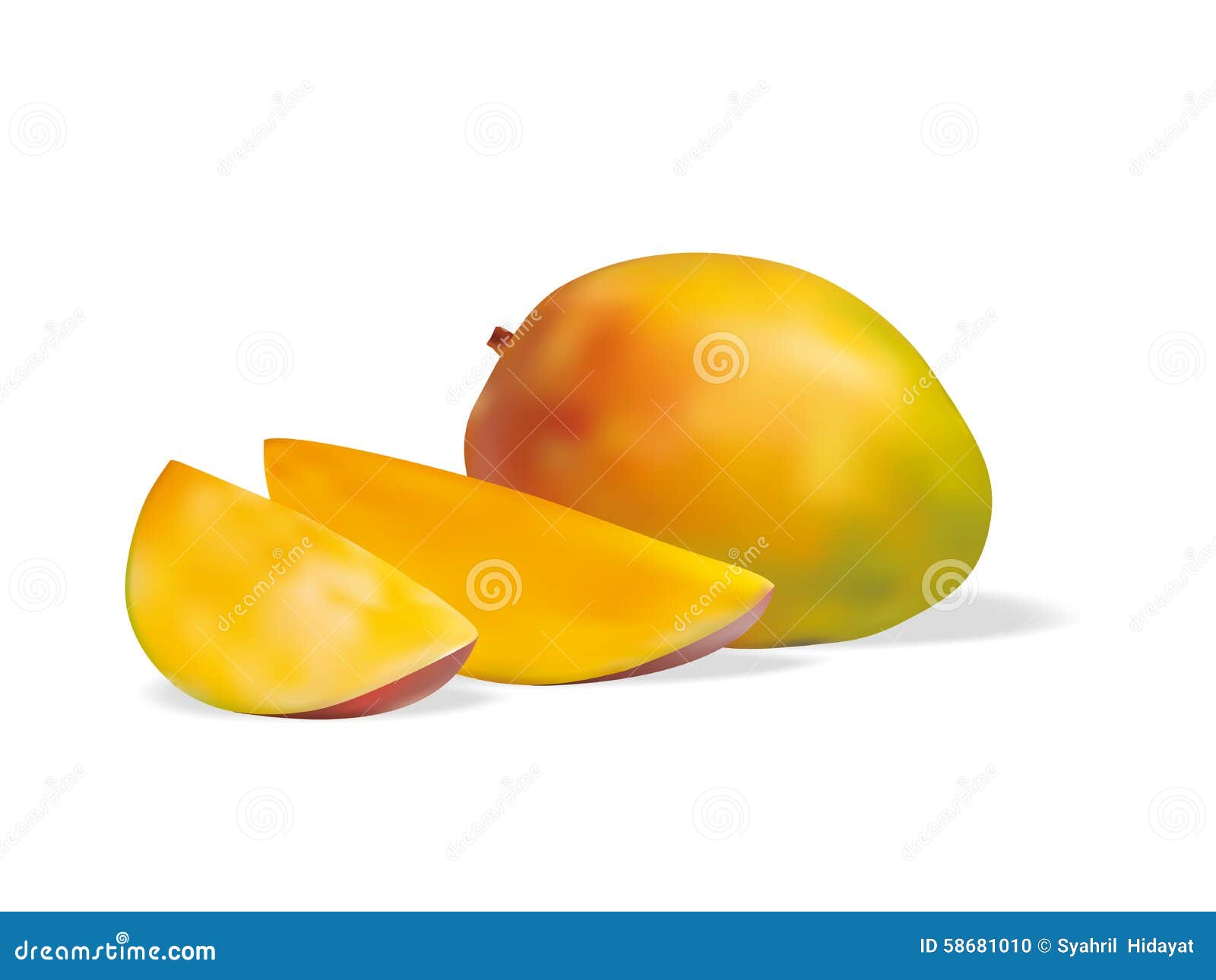 Fruit Mango Realistic Fruit Stock Vector - Illustration of grapes, pear ...