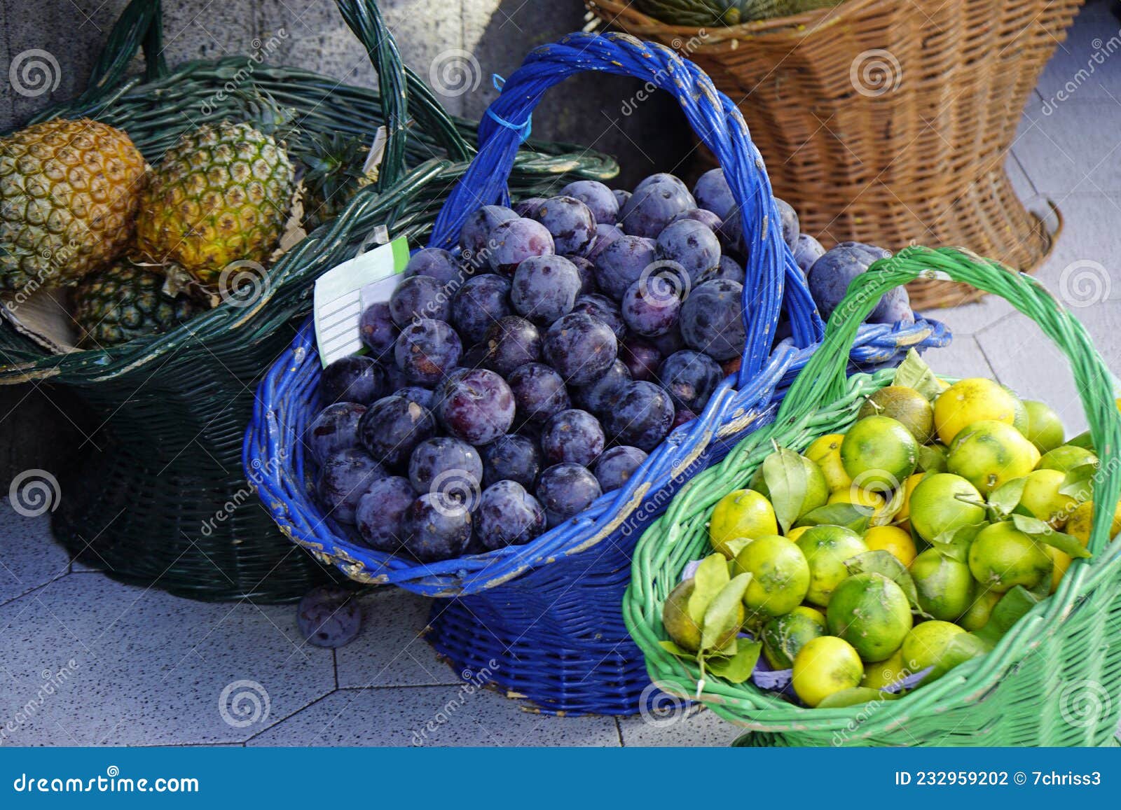 Fruit market on the azores stock photo. Image of vegetable - 232959202