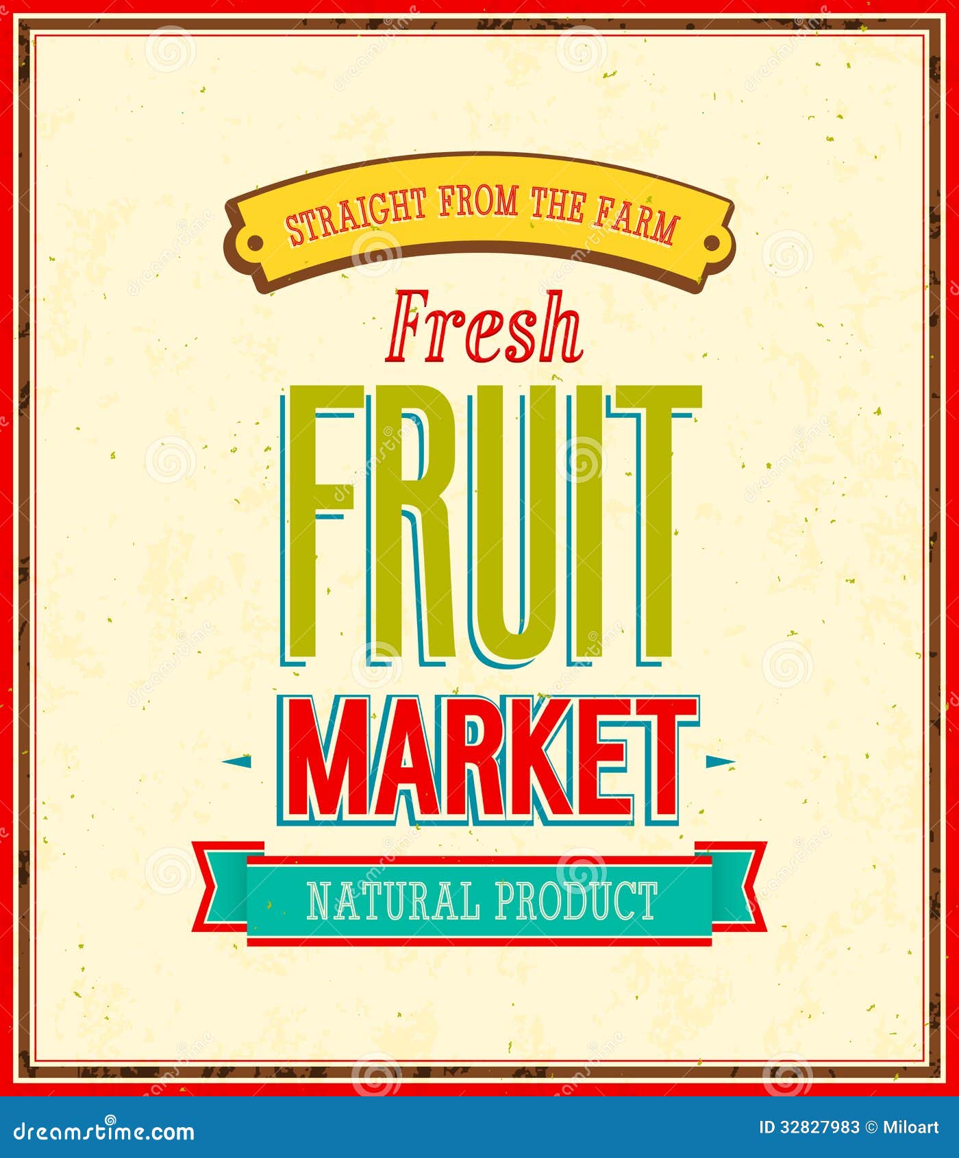 Fruit market design. stock vector. Illustration of frame - 32827983