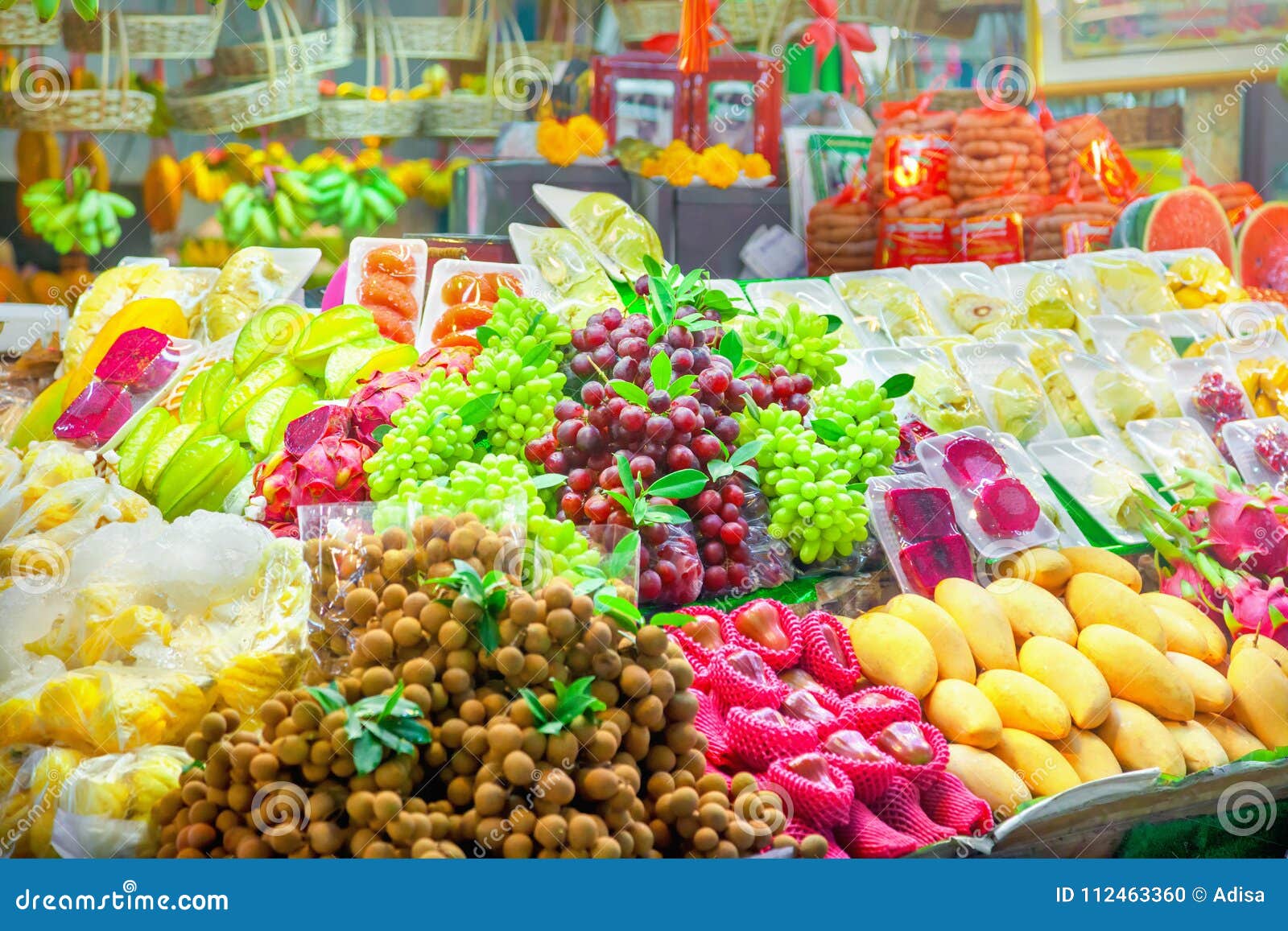 Fruit market stock photo. Image of flavour, grocery - 112463360