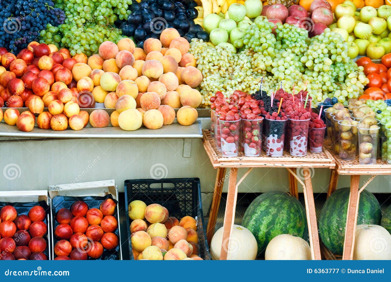 Fruit Market - Many Colorful Fruits Stock Image - Image of organic ...