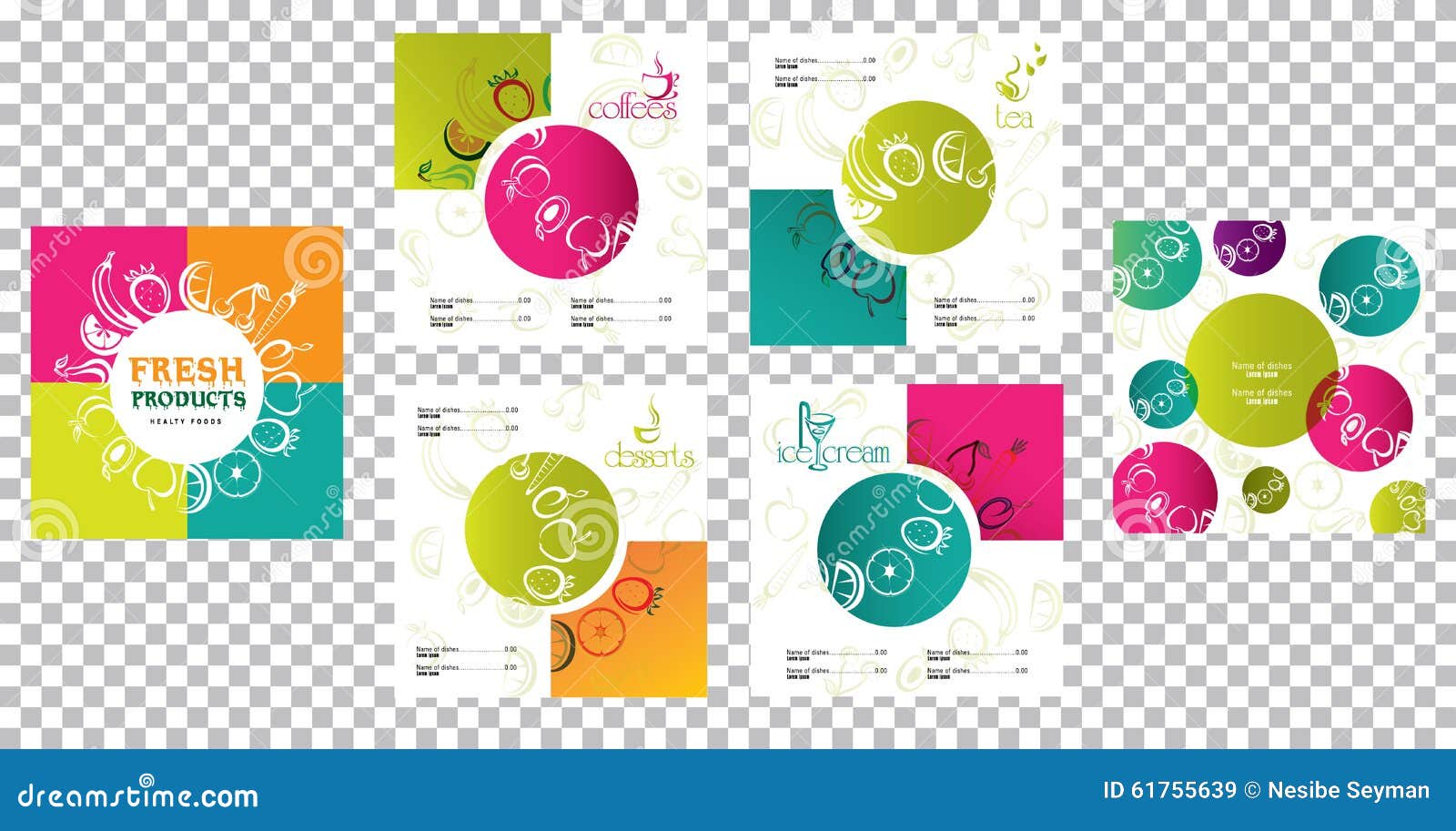 Fruit menu set stock vector. Illustration of restaurant - 61755639