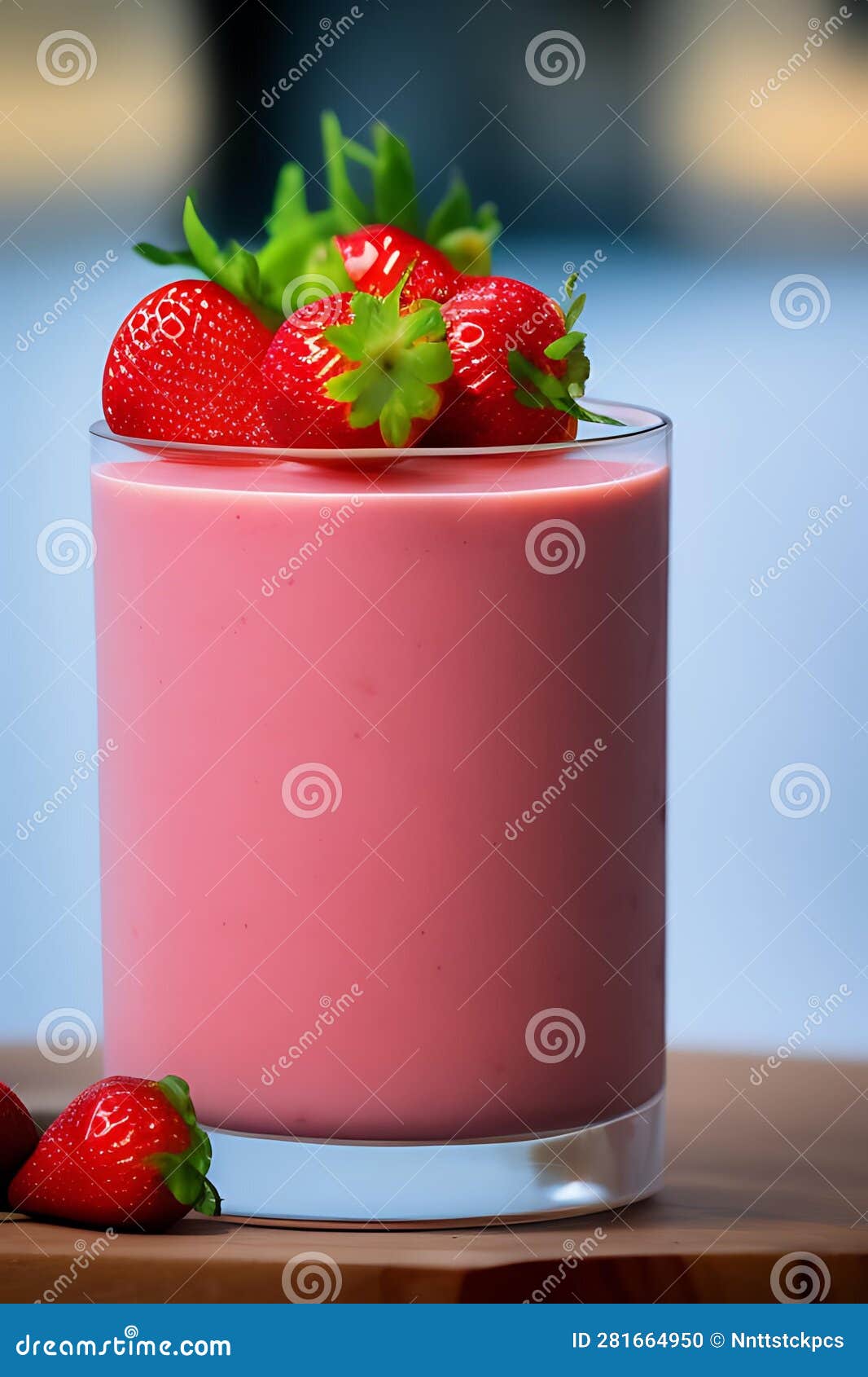Fruit milkshake stock illustration. Illustration of strawberry - 281664950