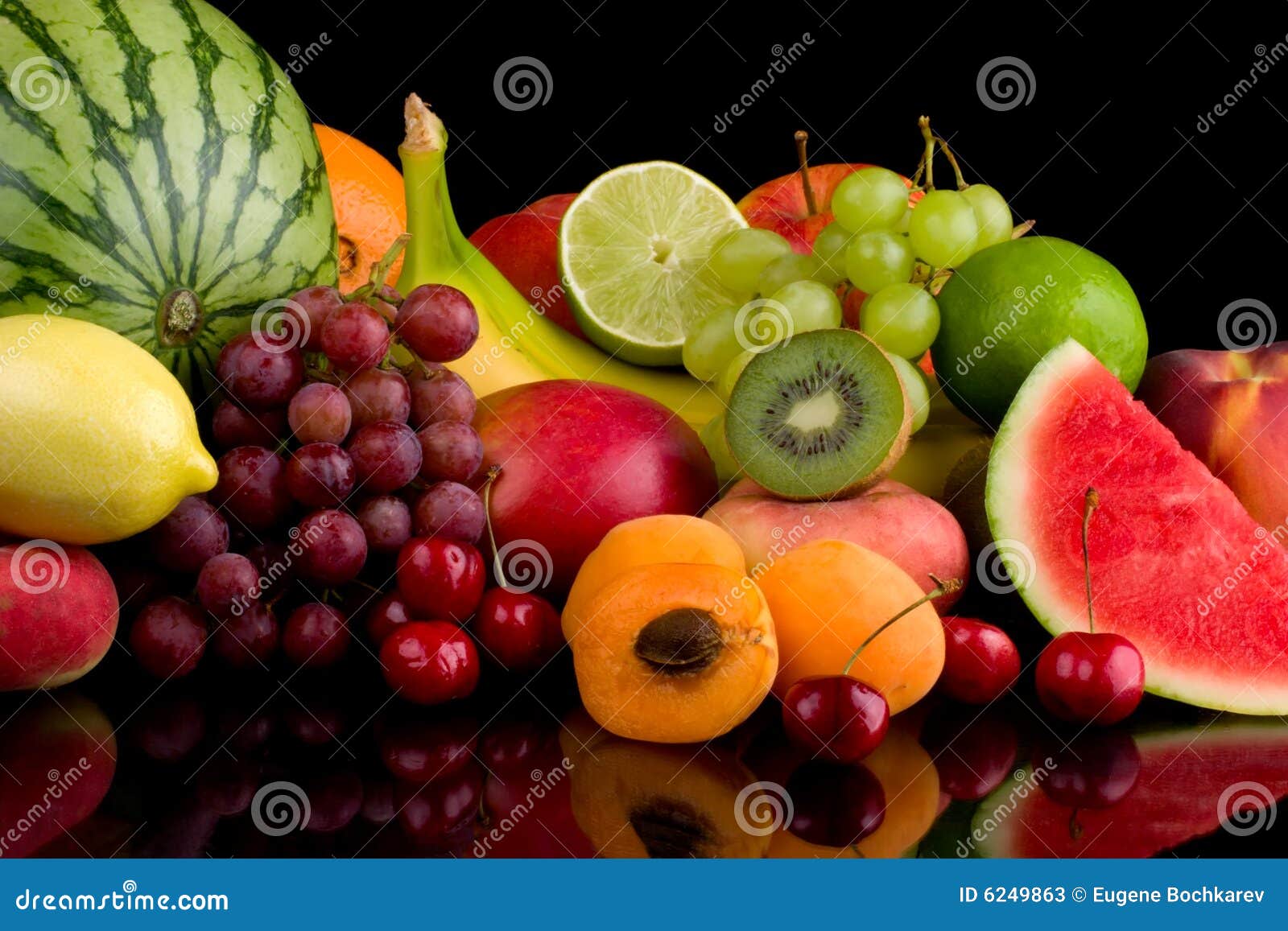 Fruit mix stock image. Image of close, kiwi, grape, lemon - 6249863