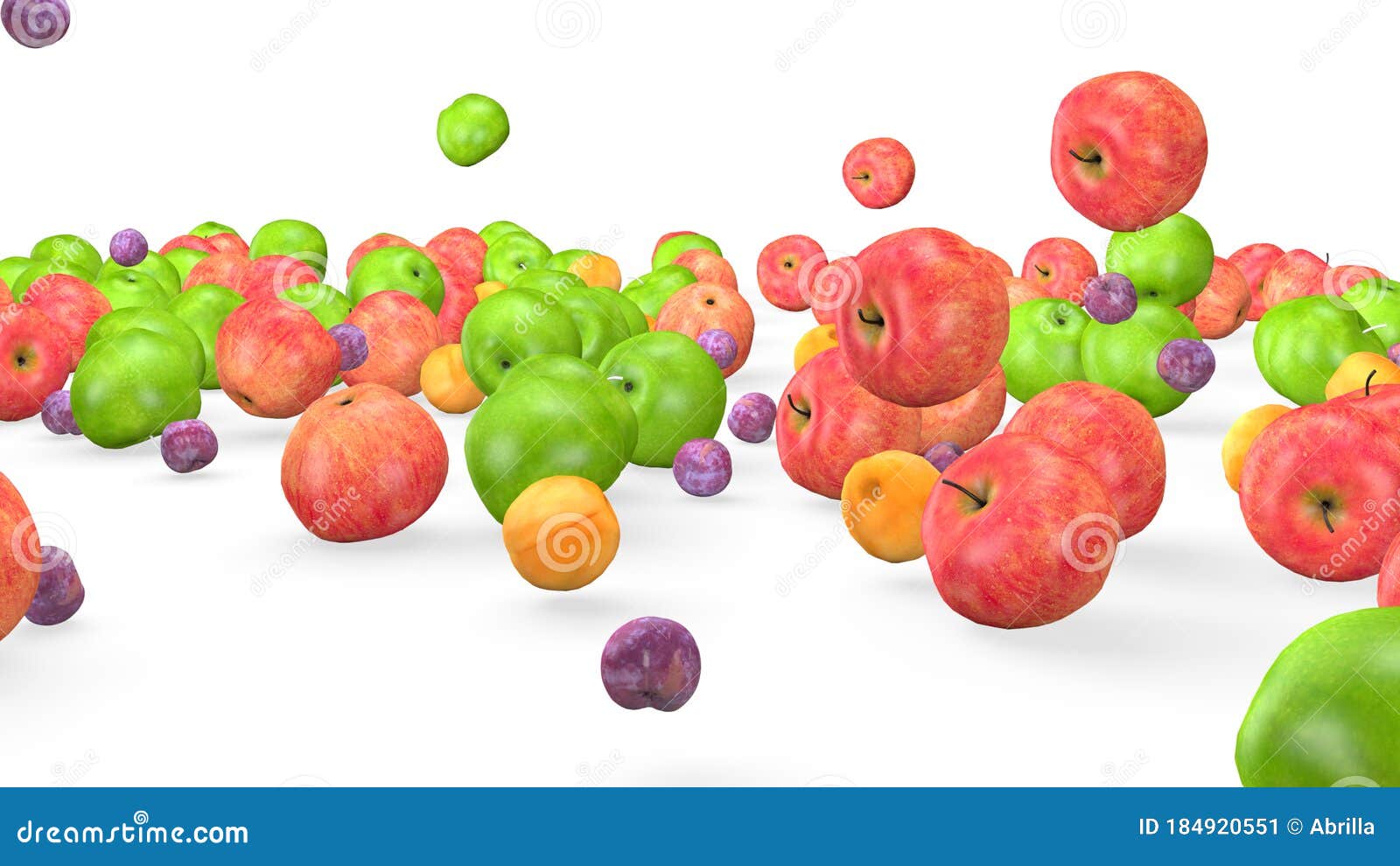 Fruit Mix, Animated Fruit Movement, 3D Animation Stock Image - Image of ...
