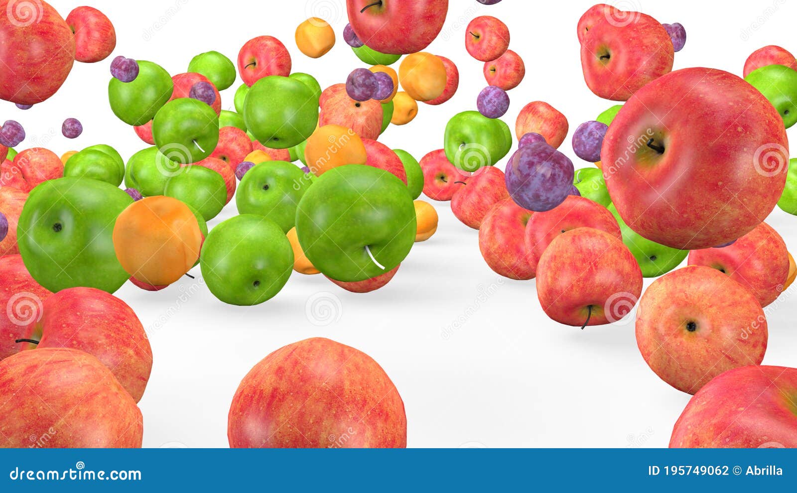Fruit Mix, Animated Fruit Movement, 3D Animation Stock Photo - Image of ...
